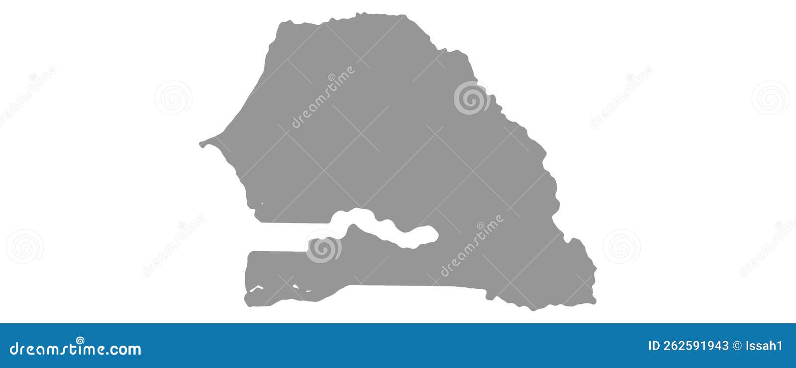 Senegal Vector Map Isolated On White Background. High-Detailed Black Silhouette Map Of Senegal ...