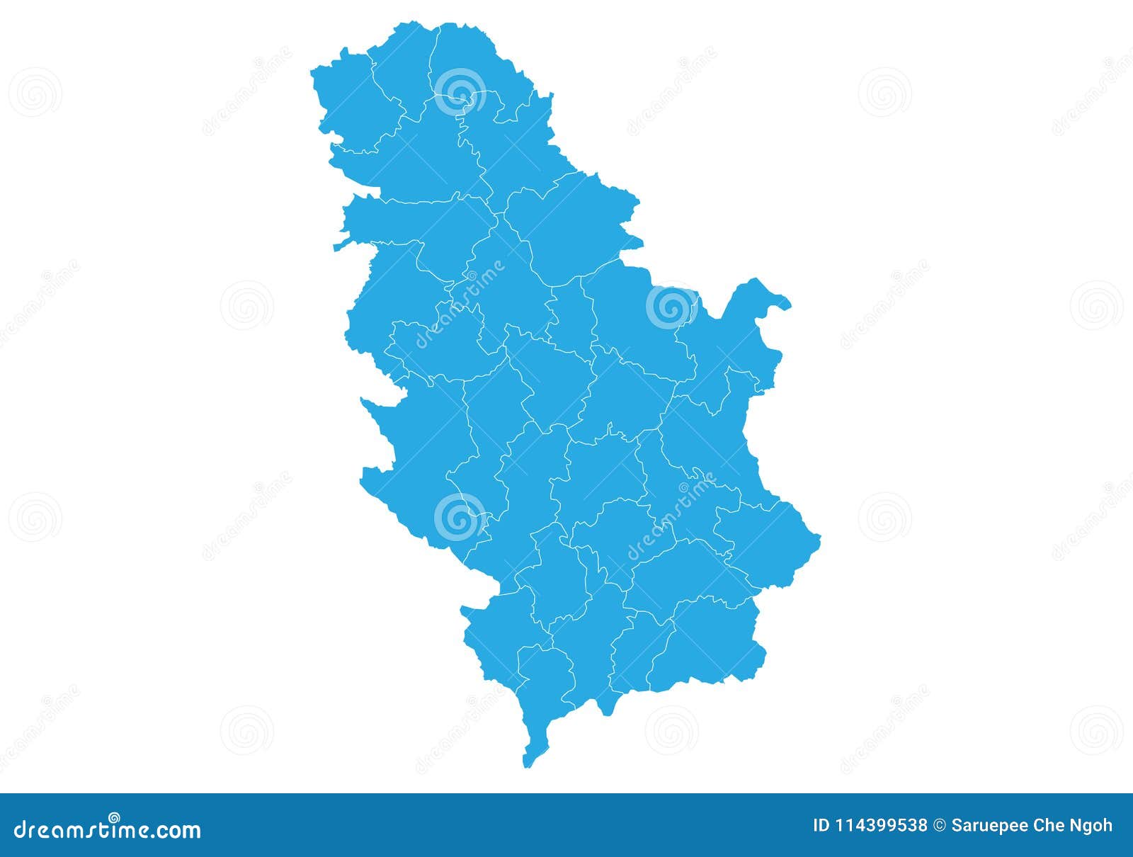 Map of Serbia. High Detailed Vector Map - Serbia Stock Vector ...