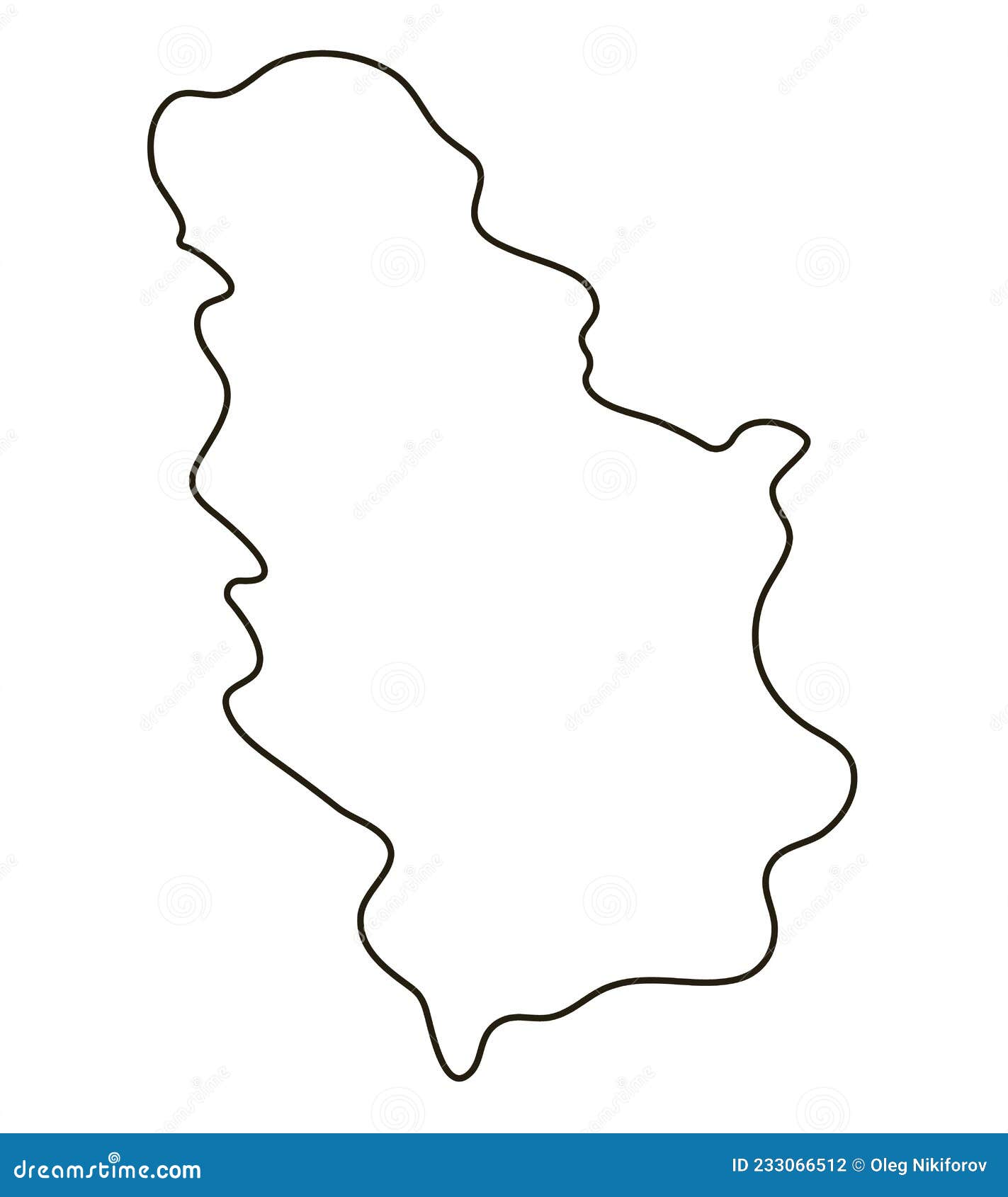 Map of Serbia. Simple Outline Map Vector Illustration Stock Vector ...