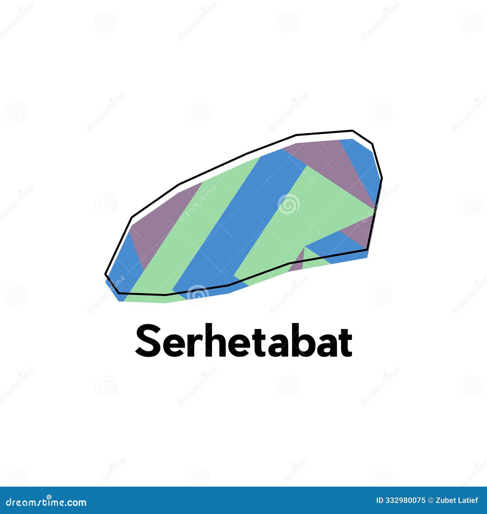 Map of Serhetabat Geometric Modern Vector Design Template, National ...