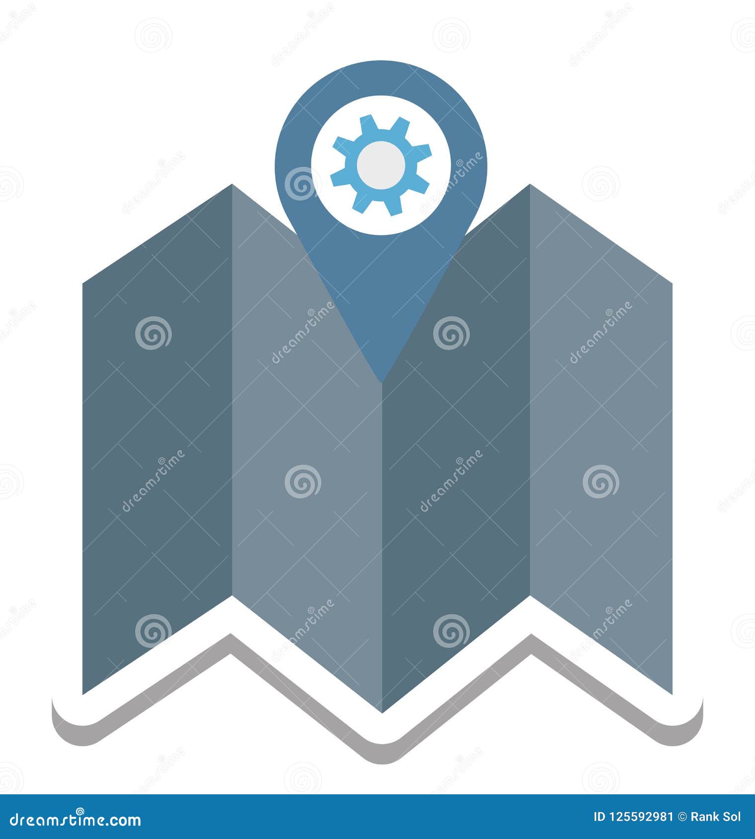 Map Setting, Location Setting Isolated Vector Icon Stock Illustration ...