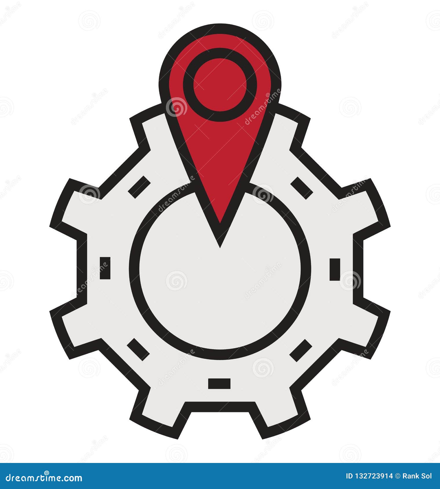 Map Setting Outline and Filled Isolated Vector Icon that Can Be Easily ...