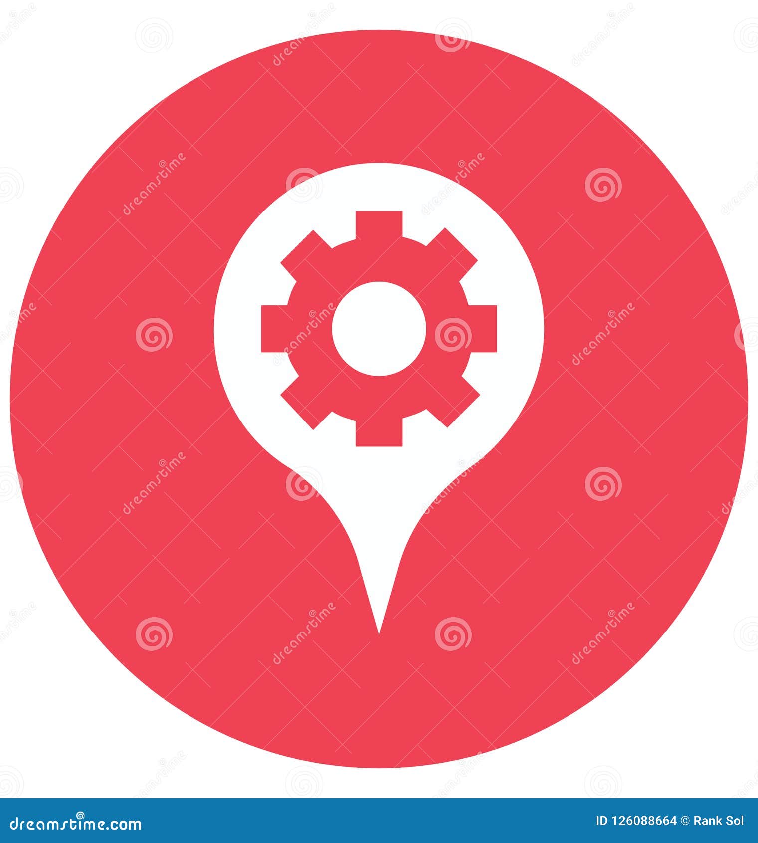 Map Setting Two Colors Glyph Vector Icon Isolated and Editable Stock ...