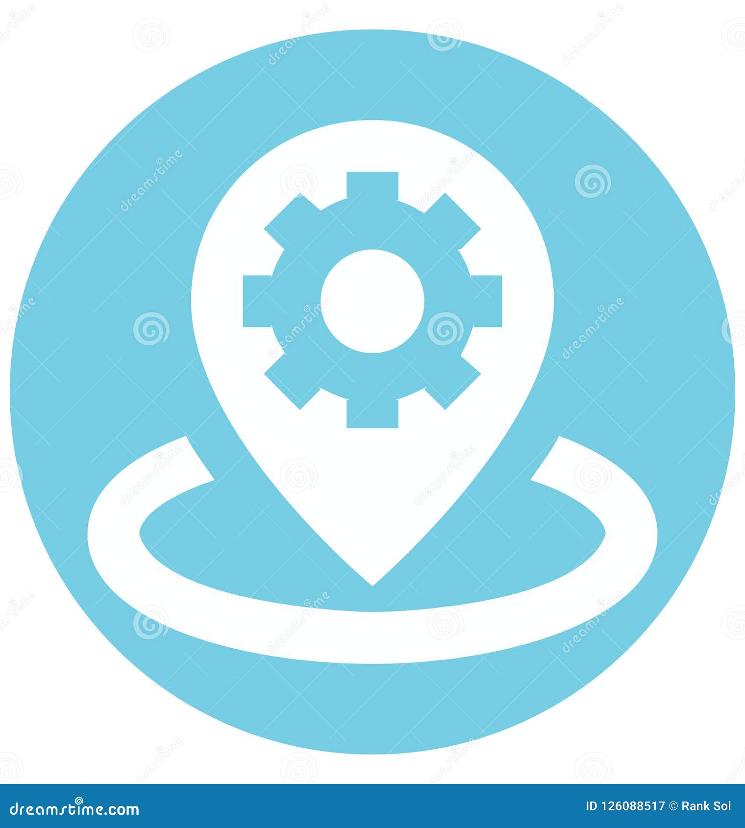 Map Setting Two Colors Glyph Vector Icon Isolated and Editable Stock ...