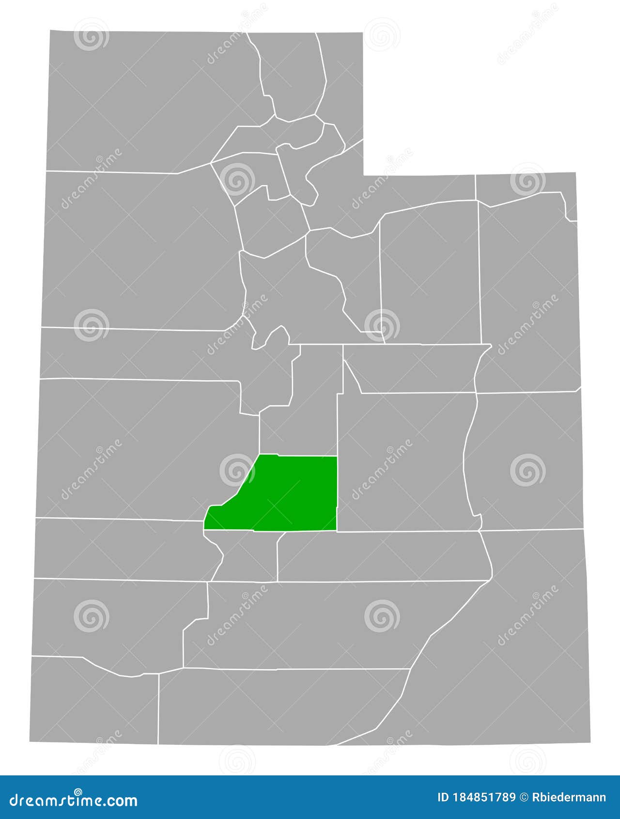 Map of Sevier in Utah stock vector. Illustration of gray - 184851789