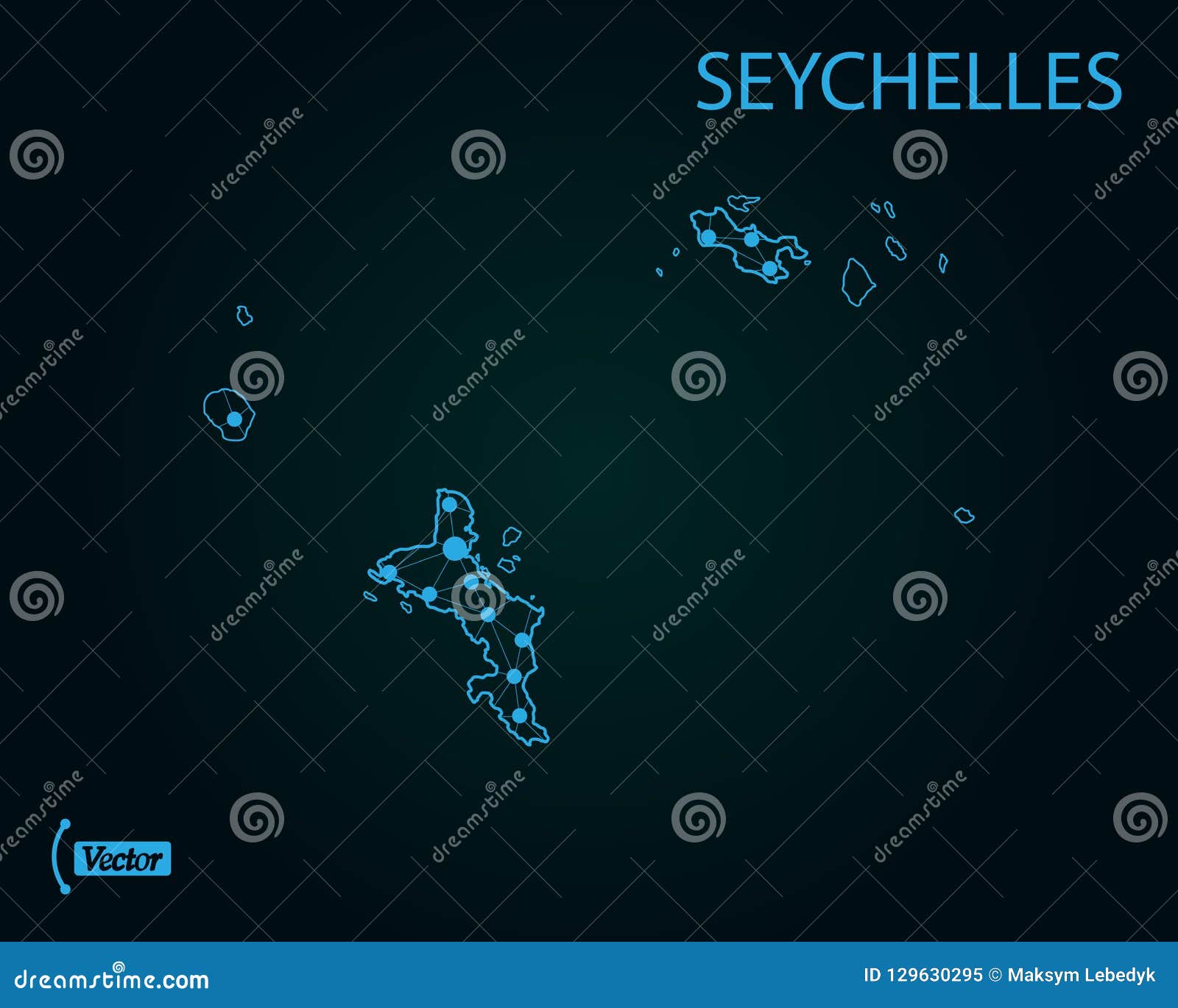 Seychelles Vector Map, Flag, Borders, Mask , Capital, Area ...