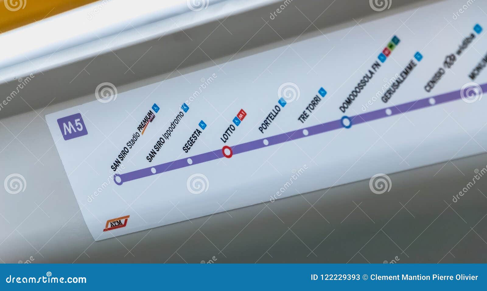 Map Shows the Stations of the M5 Line of Milan Editorial Stock Photo ...