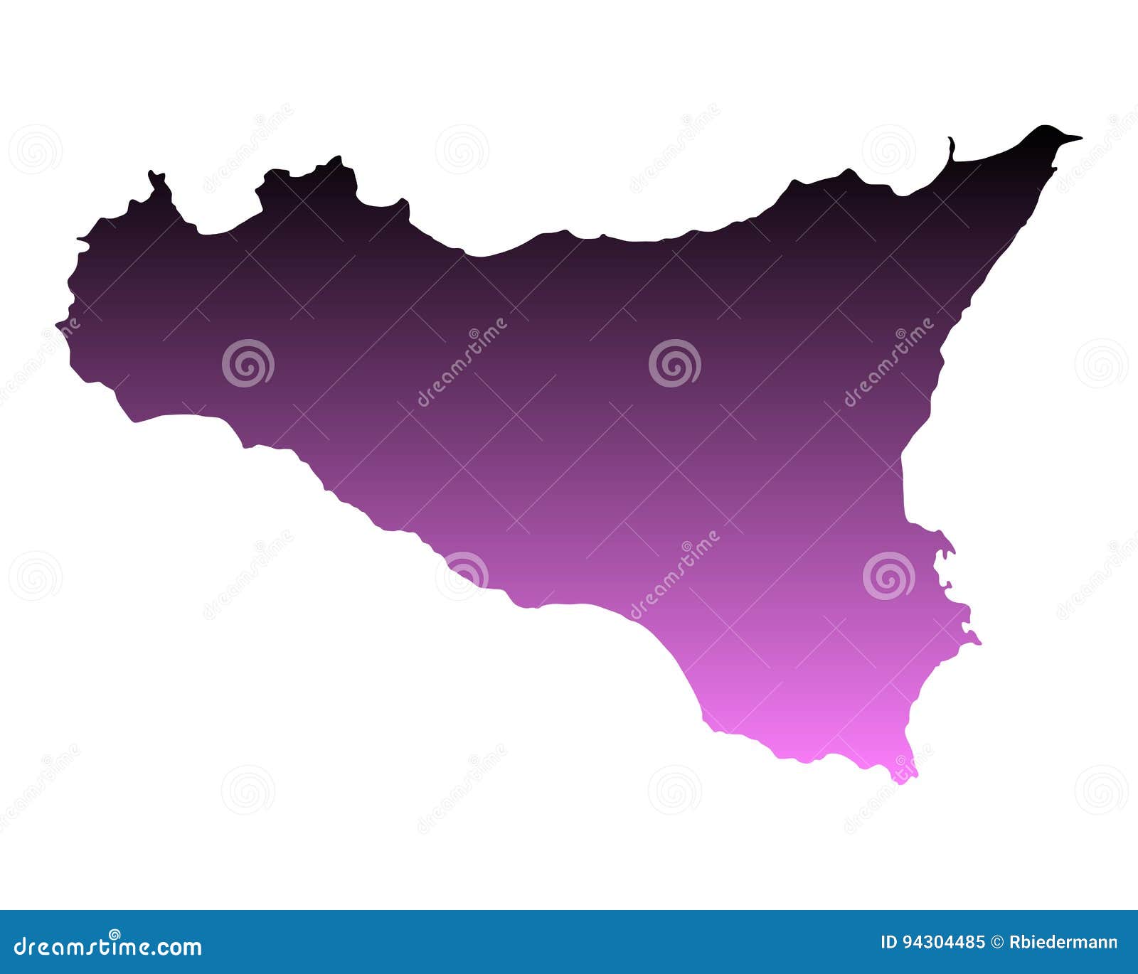 Map of Sicily stock vector. Illustration of geography - 94304485