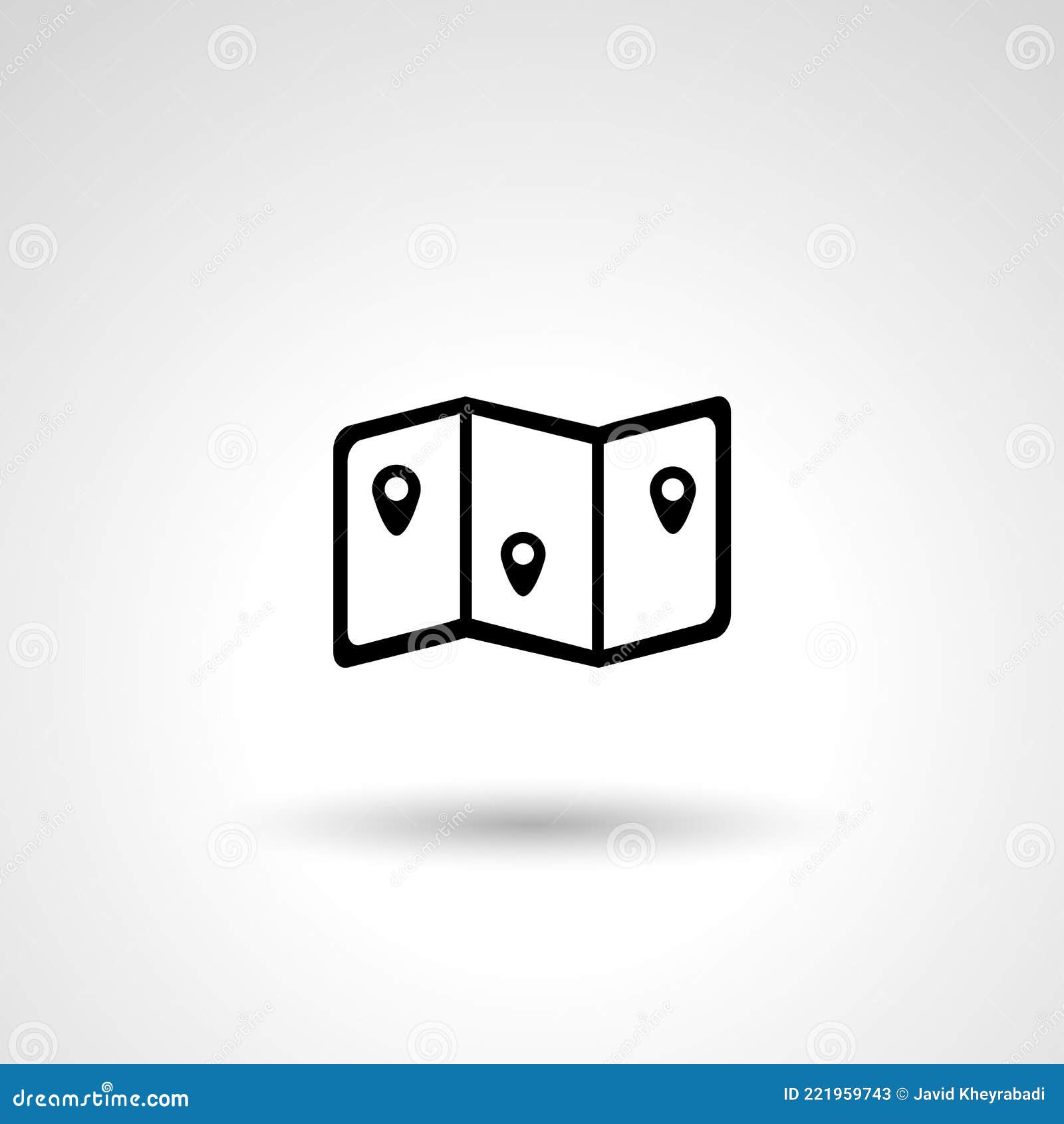 Map Sign. Map Isolated Simple Icon Stock Vector - Illustration of trip ...