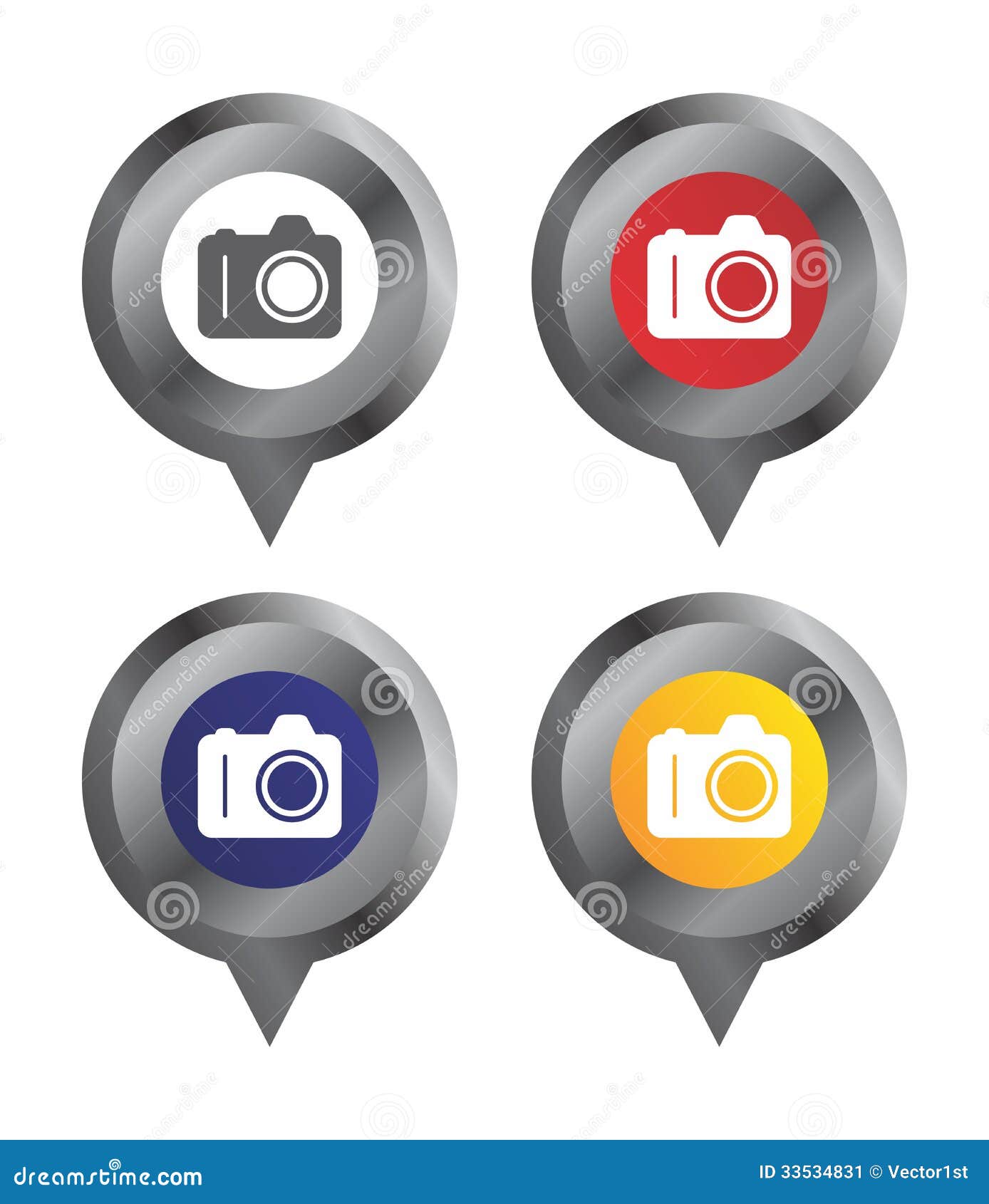 Map sign locator camera stock vector. Illustration of graphic - 33534831