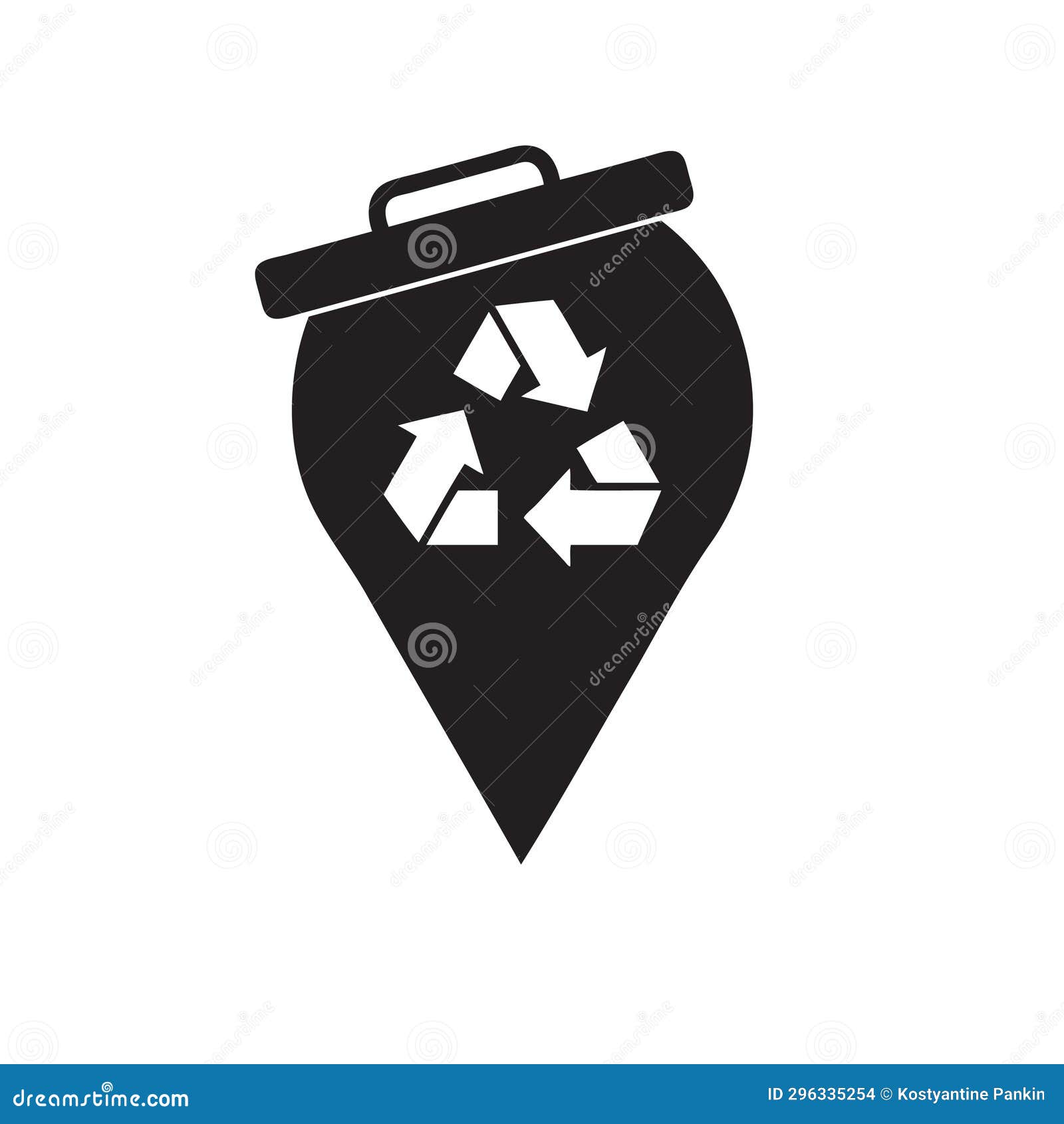 Map sign Recycling stock illustration. Illustration of waste - 296335254