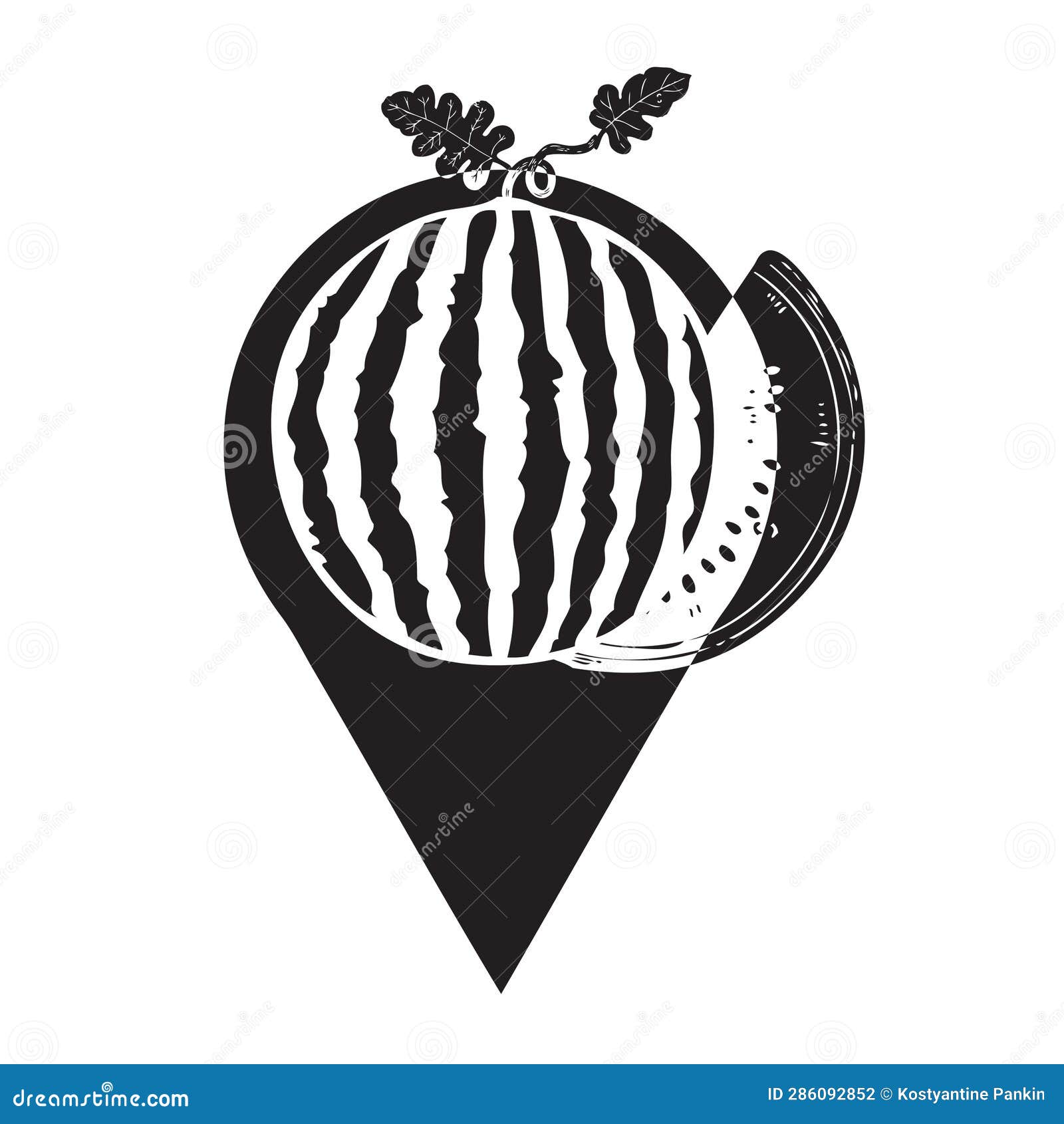 Map sign for watermelons stock vector. Illustration of happy - 286092852