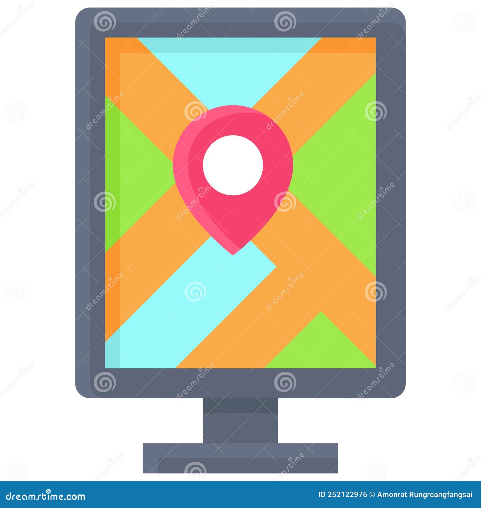 Map Signboard Icon, Location Map and Navigation Vector Stock Vector ...