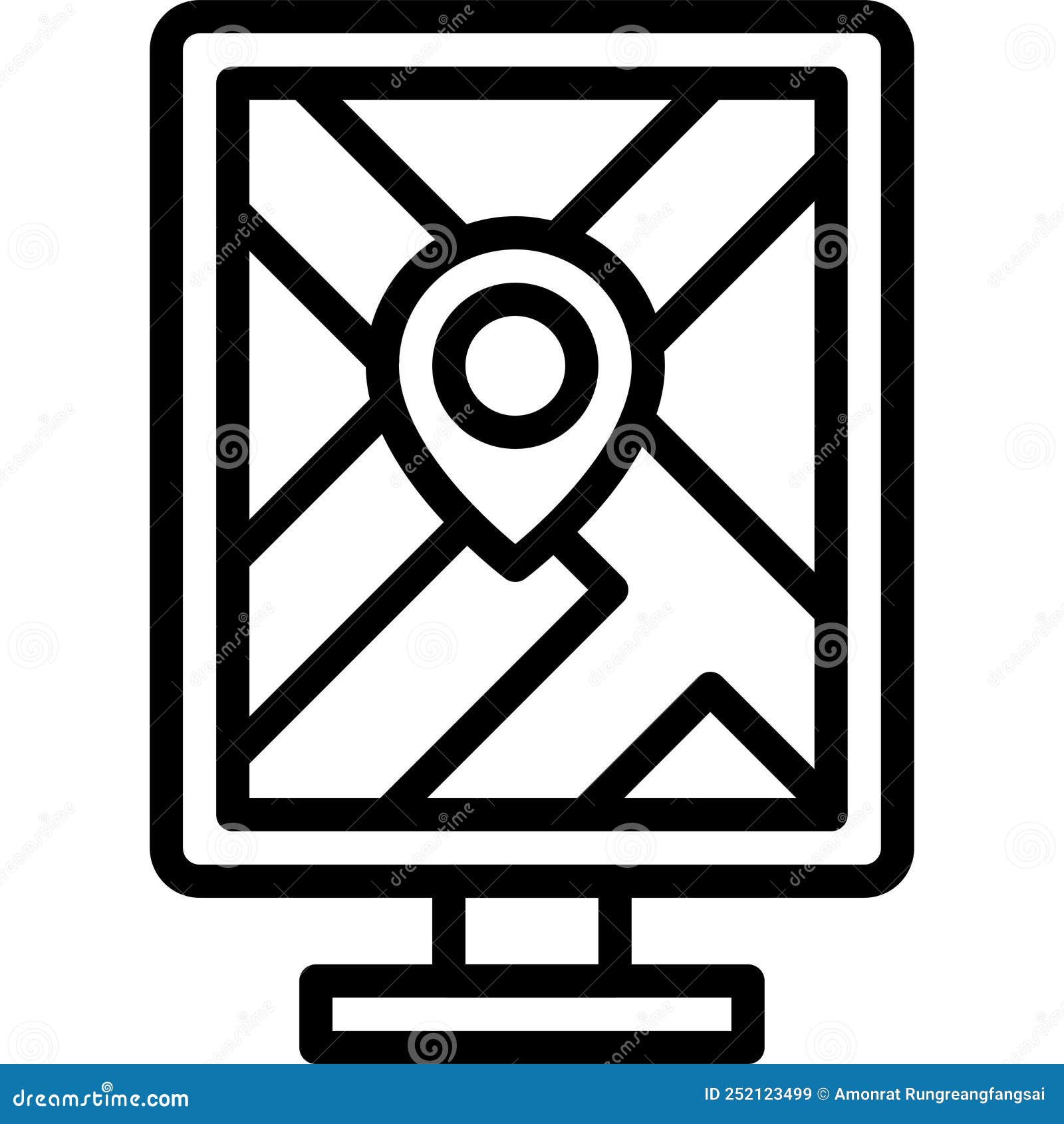Map Signboard Icon, Location Map and Navigation Vector Stock Vector ...