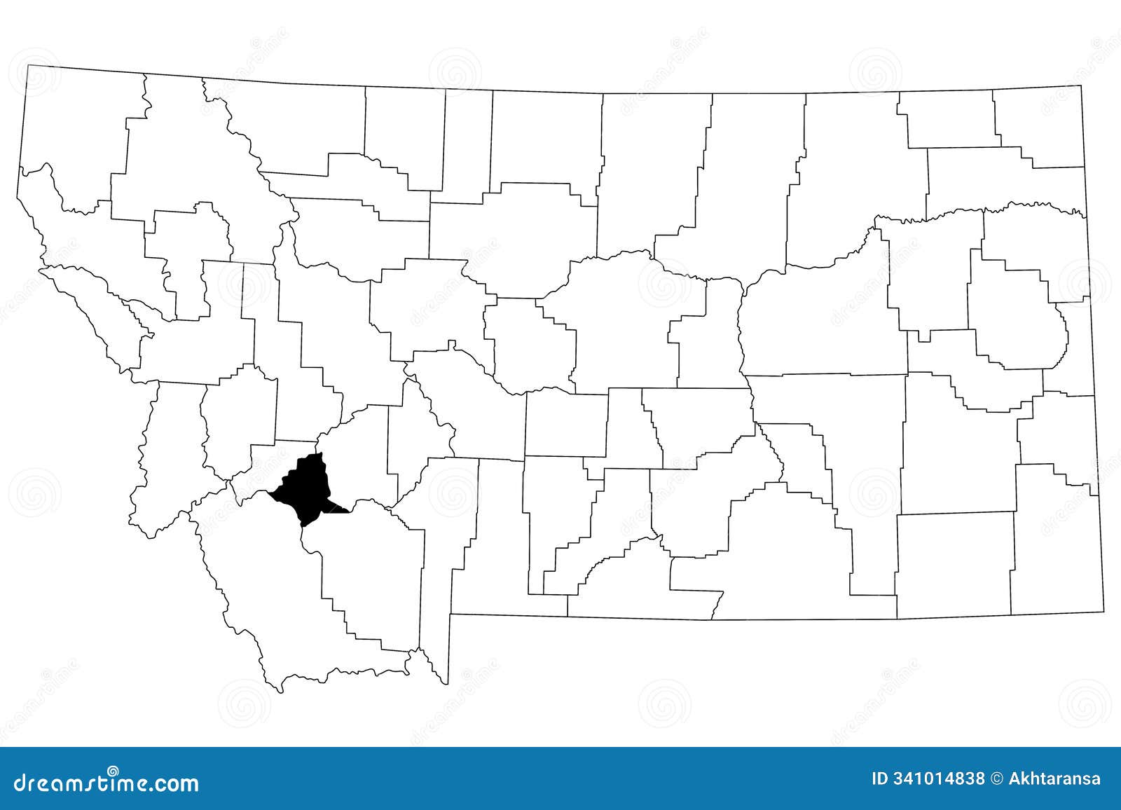 Montana County Map Cartoon Vector | CartoonDealer.com #184479715