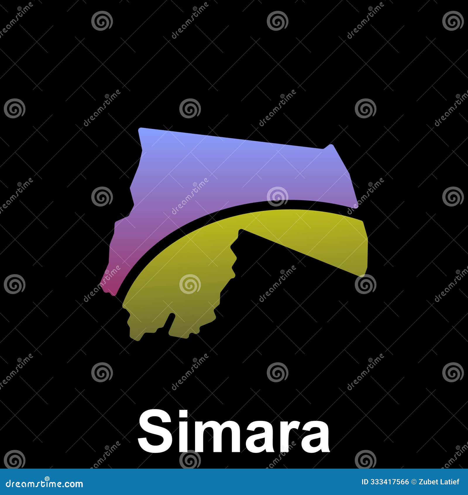 Map of Simara City Modern Simple, Illustration Vector Design Template ...