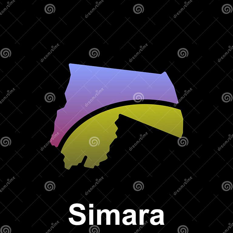 Map of Simara City Modern Simple, Illustration Vector Design Template ...