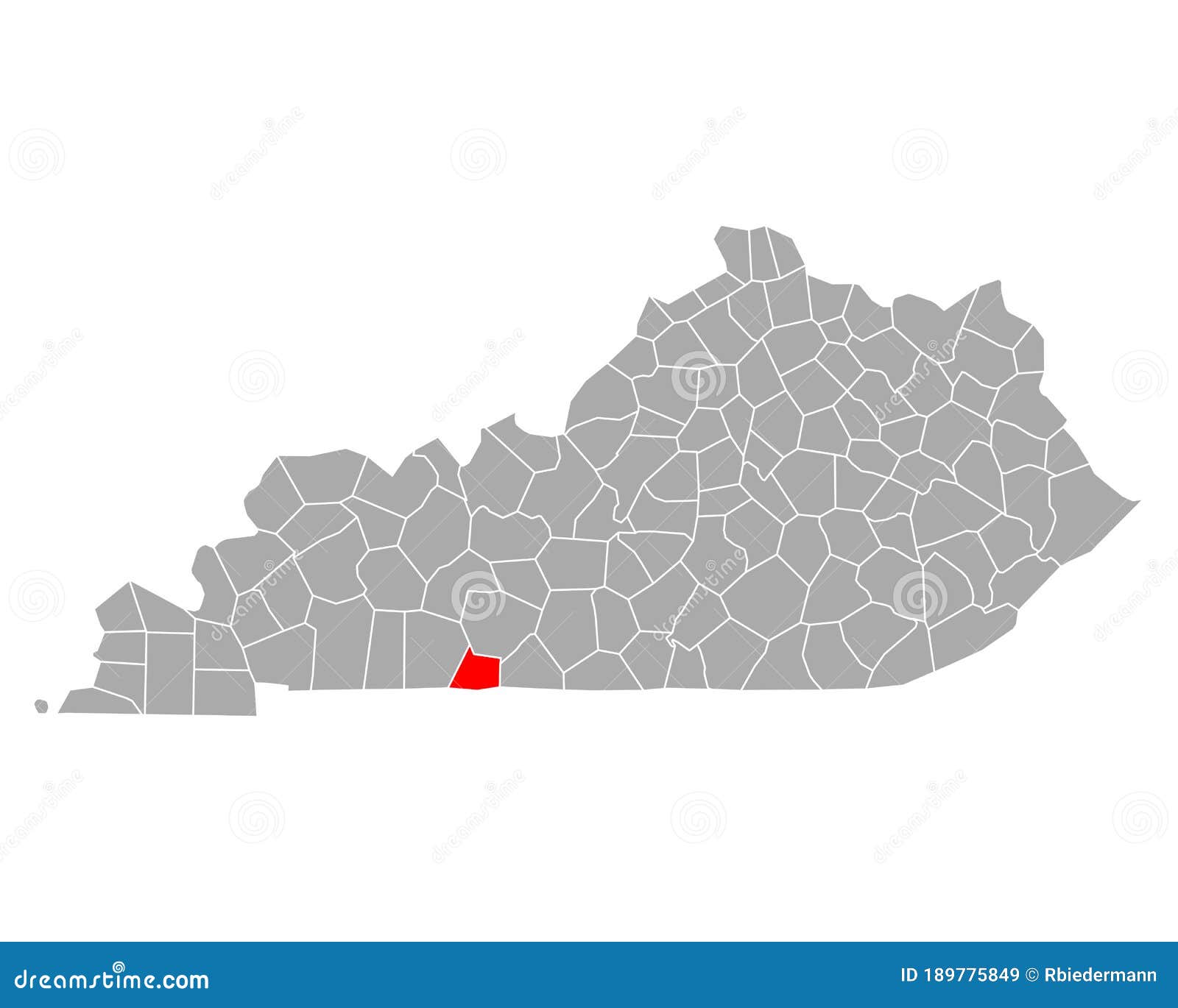 Map Of Simpson County In Mississippi State On White Background. Single ...