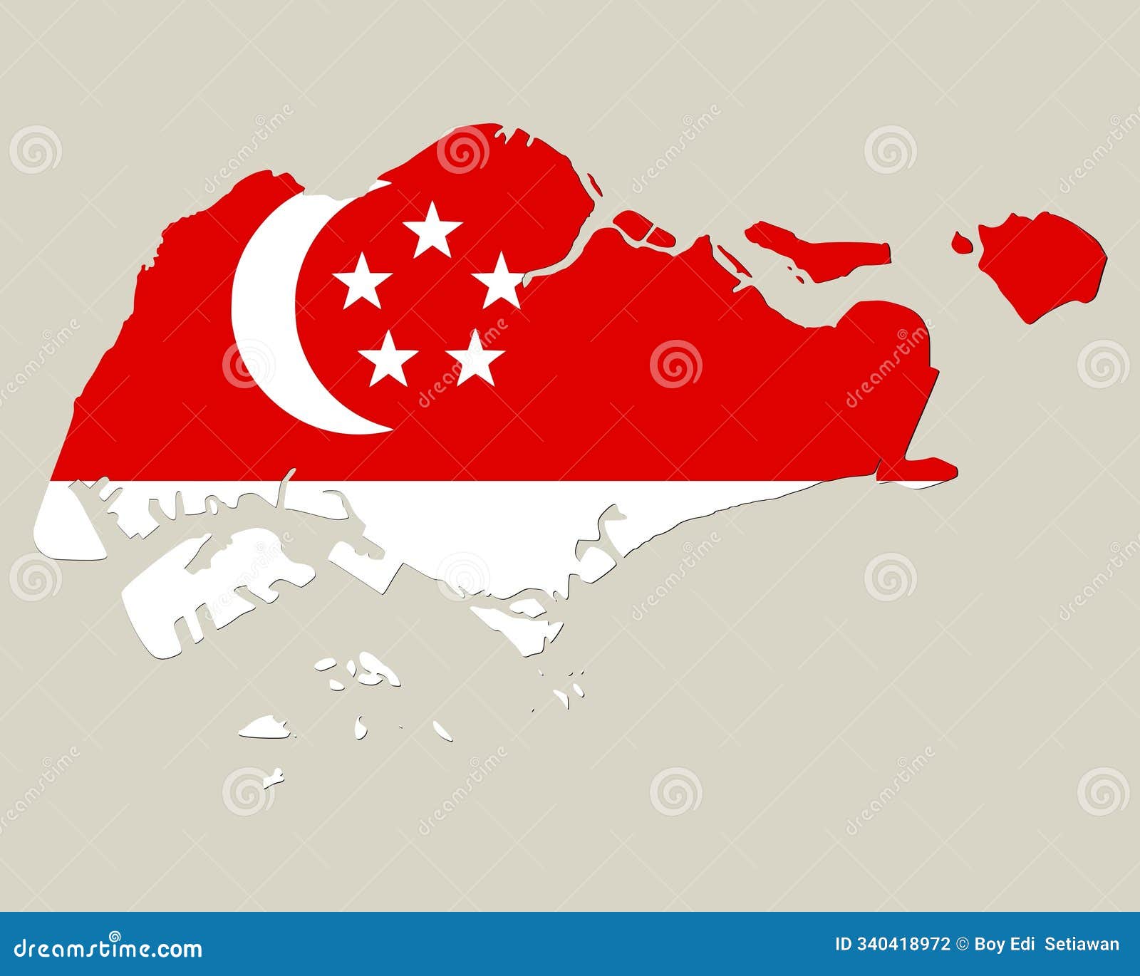 Map of singapore with flag stock illustration. Illustration of brand ...