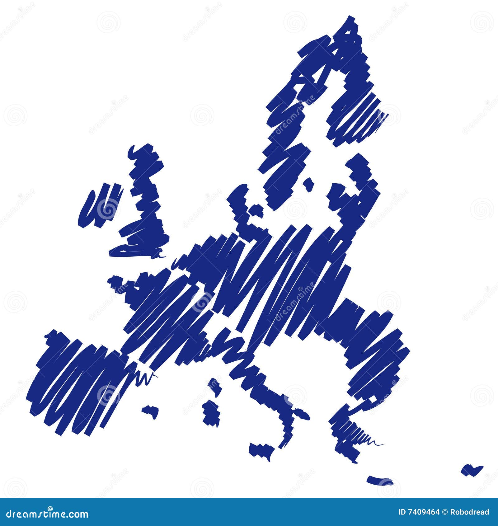 Map sketch Europe (vector) stock vector. Illustration of sketch - 7409464