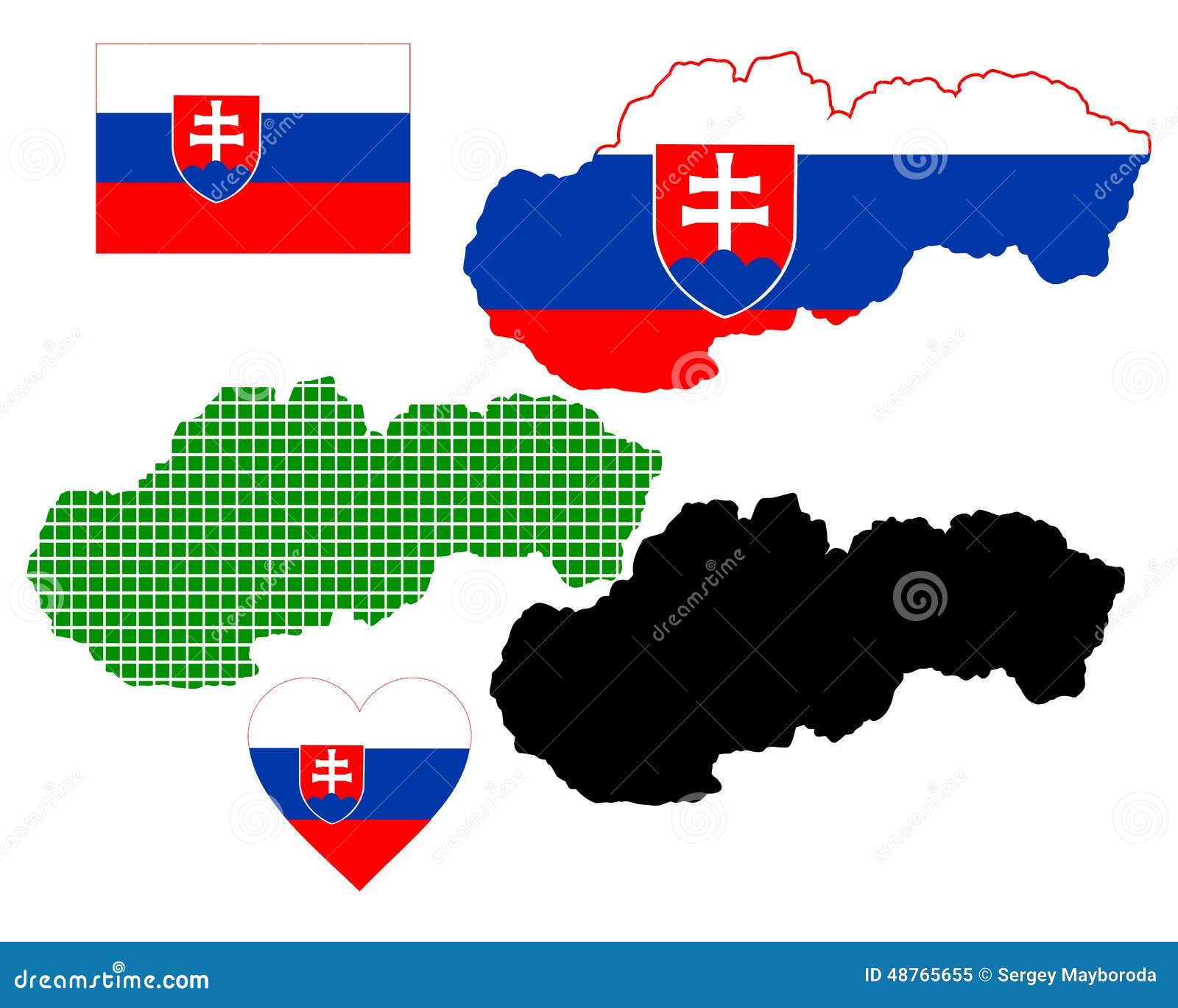 Map of Slovakia stock vector. Illustration of travel - 48765655