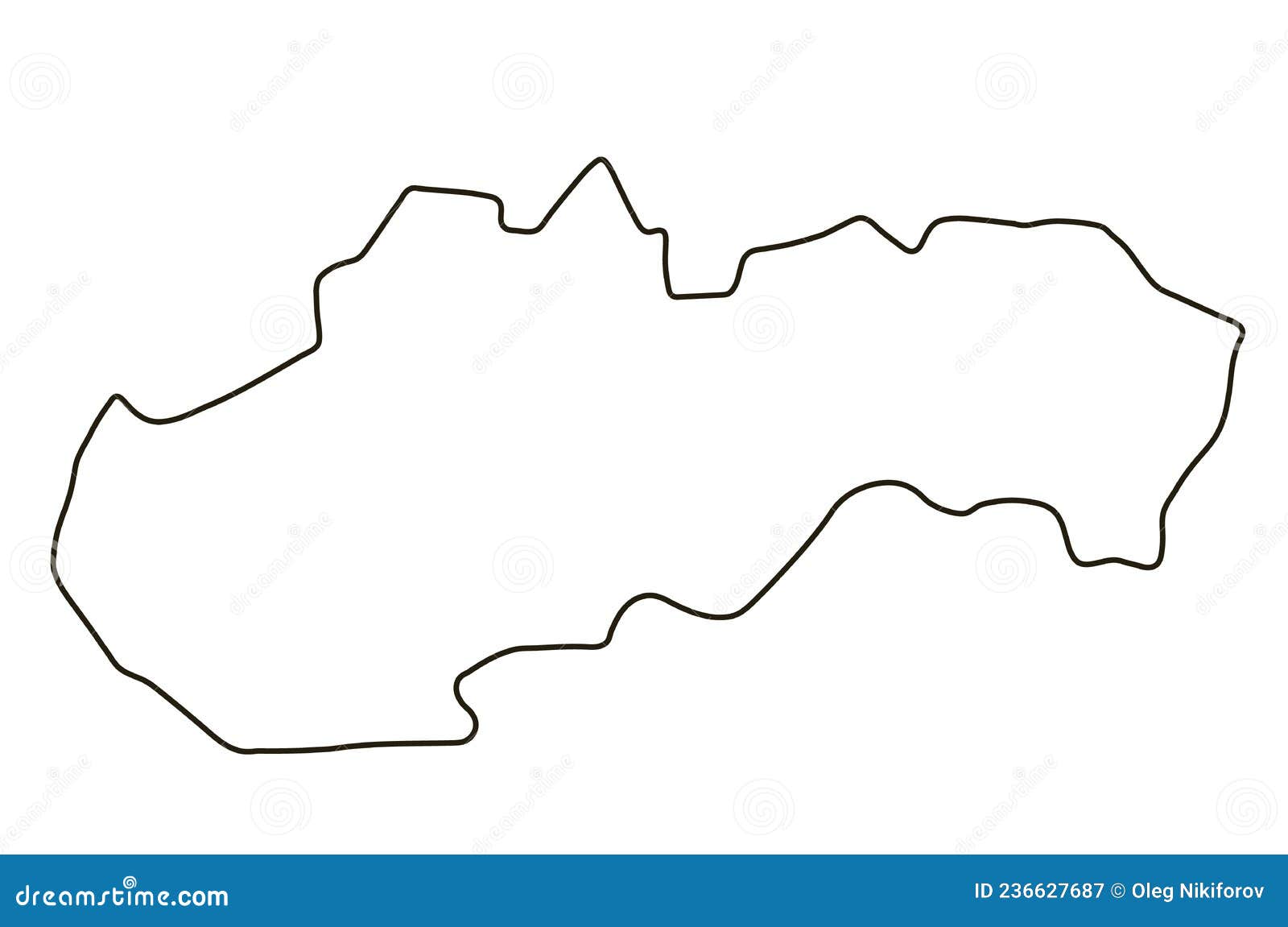 Slovakia - Outline Map Cartoon Vector | CartoonDealer.com #104004317