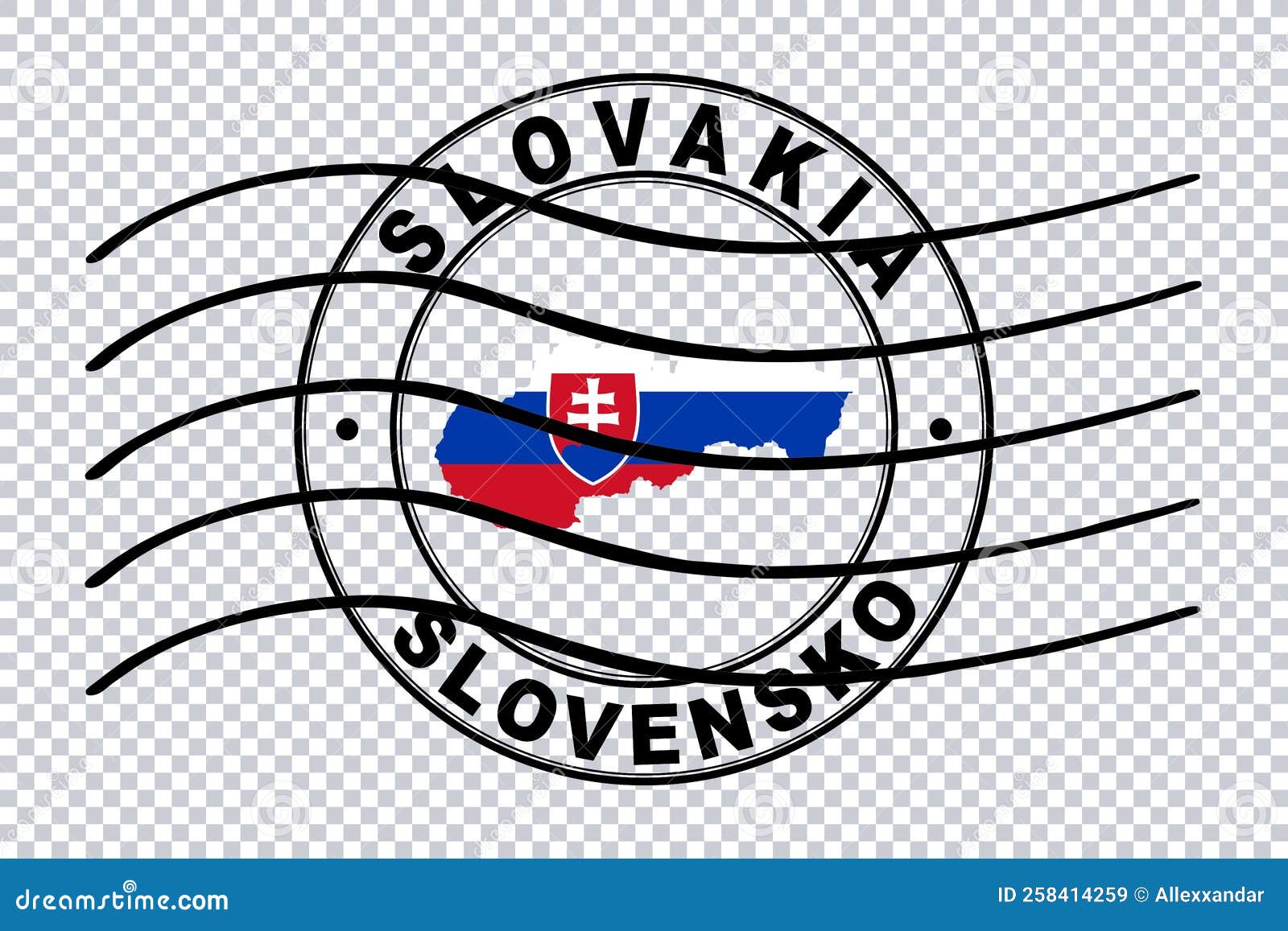 Map of Slovakia, Postal Passport Stamp, Travel Stamp Stock Illustration ...