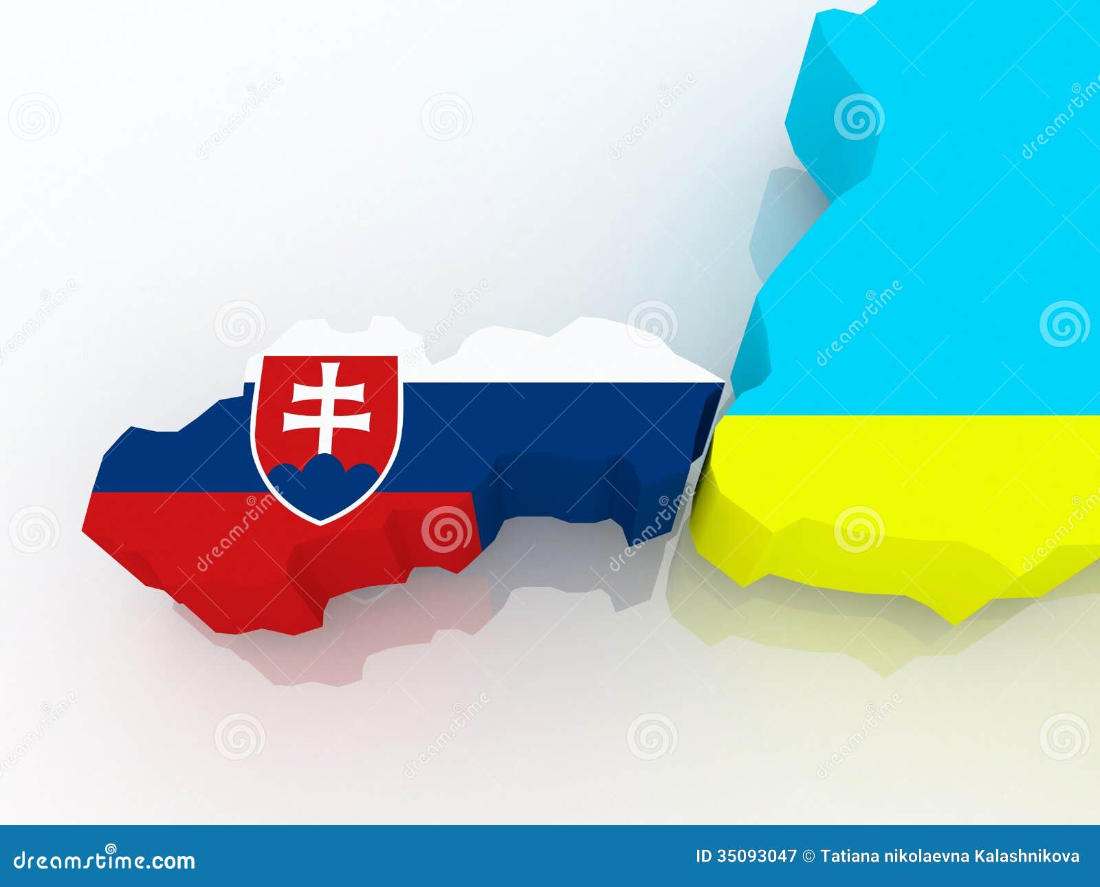 Map of Slovakia and Ukraine. Stock Illustration - Illustration of ...