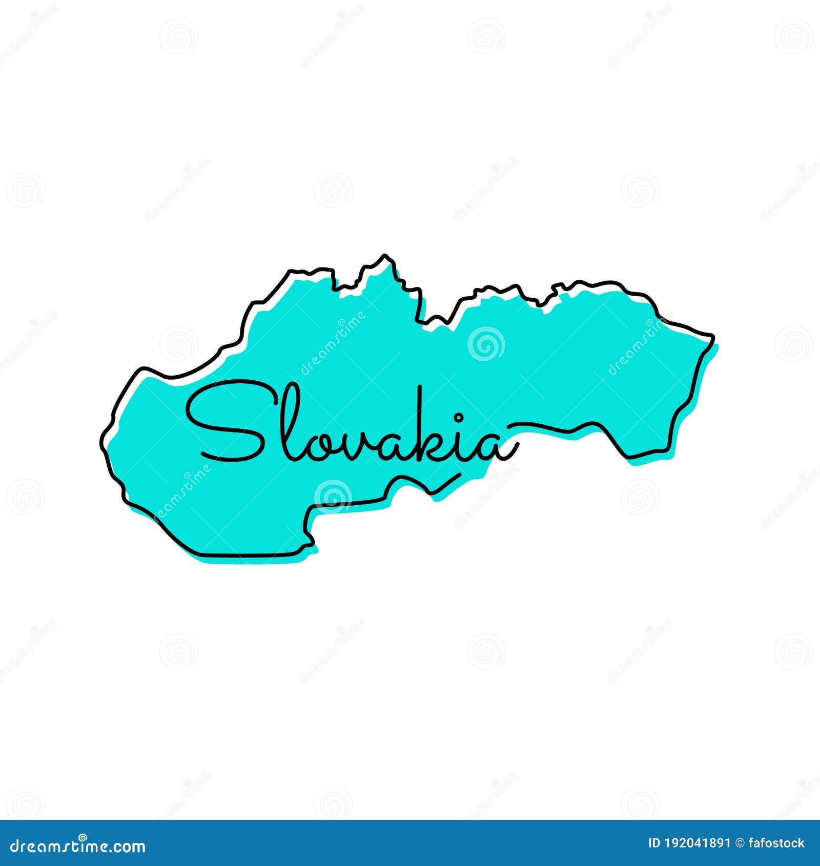 Map of Slovakia Vector Design Template. Stock Vector - Illustration of ...