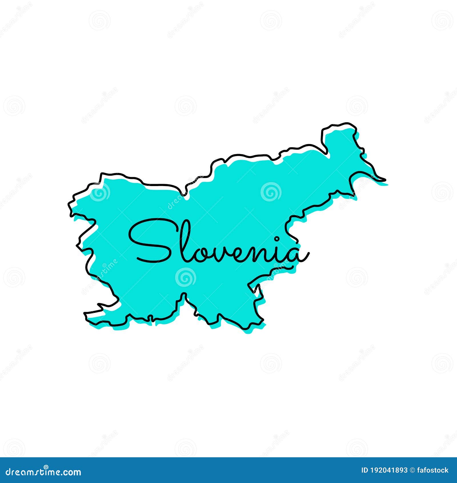 Map of Slovenia Vector Design Template. Stock Vector - Illustration of ...