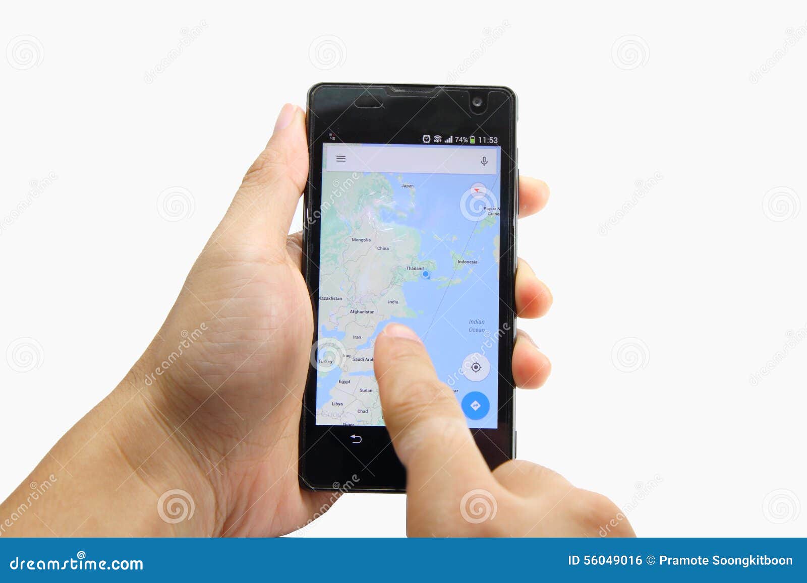 Map on smart phone stock photo. Image of smartphone, maps - 56049016