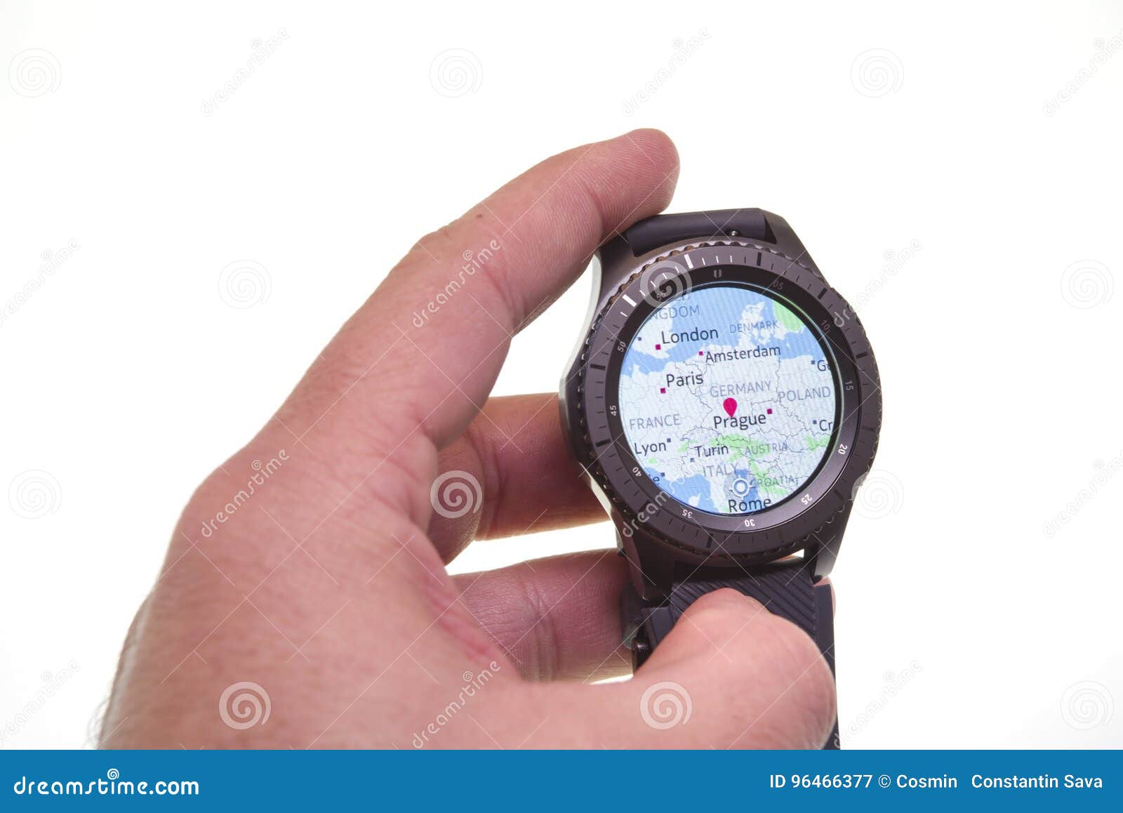Map on Smart watch stock image. Image of navigation, information - 96466377