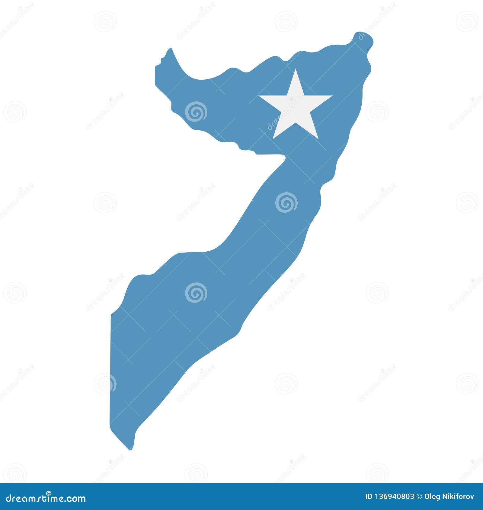 Map of Somalia - flag stock illustration. Illustration of color - 136940803