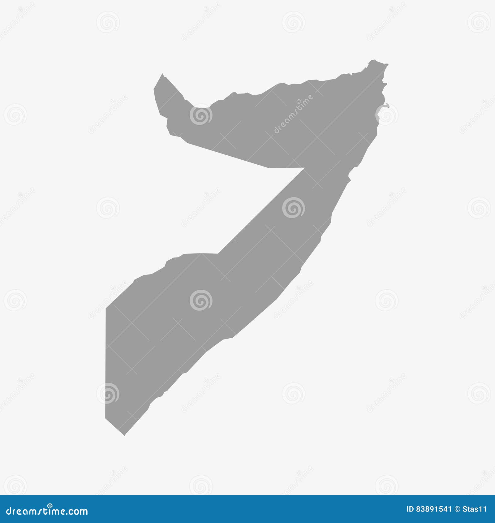 Bosaso City Federal Republic Of Somalia, Bari Region Map Vector ...