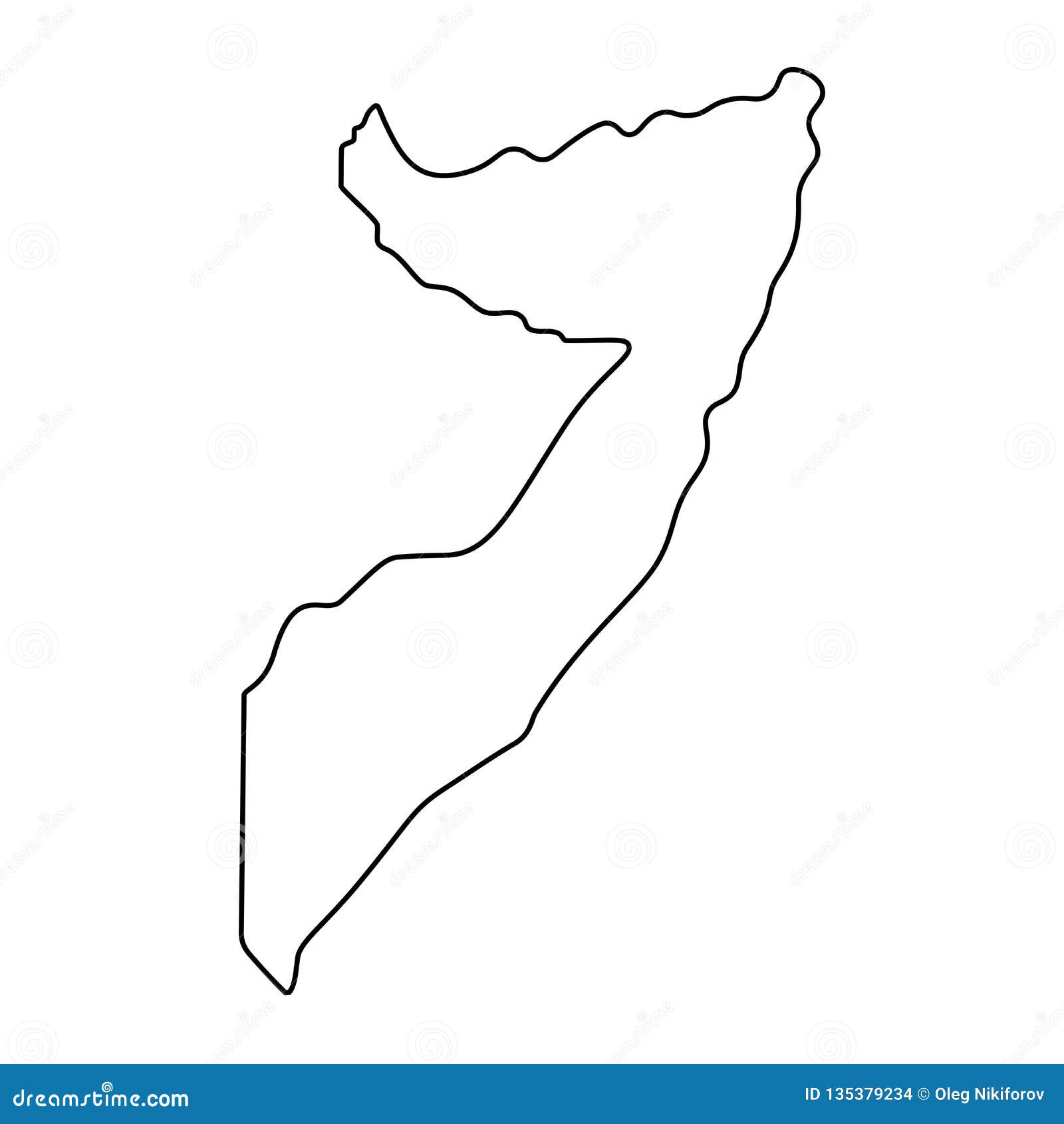 Somalia Map Outline Cartoon Vector | CartoonDealer.com #103335325