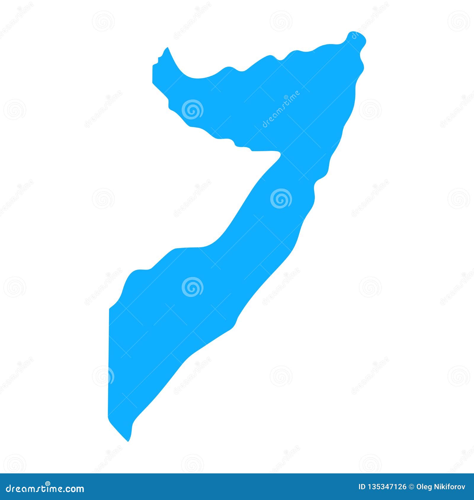 Bay Somalia Silhouette Map With Transparent Background Cartoon Vector ...
