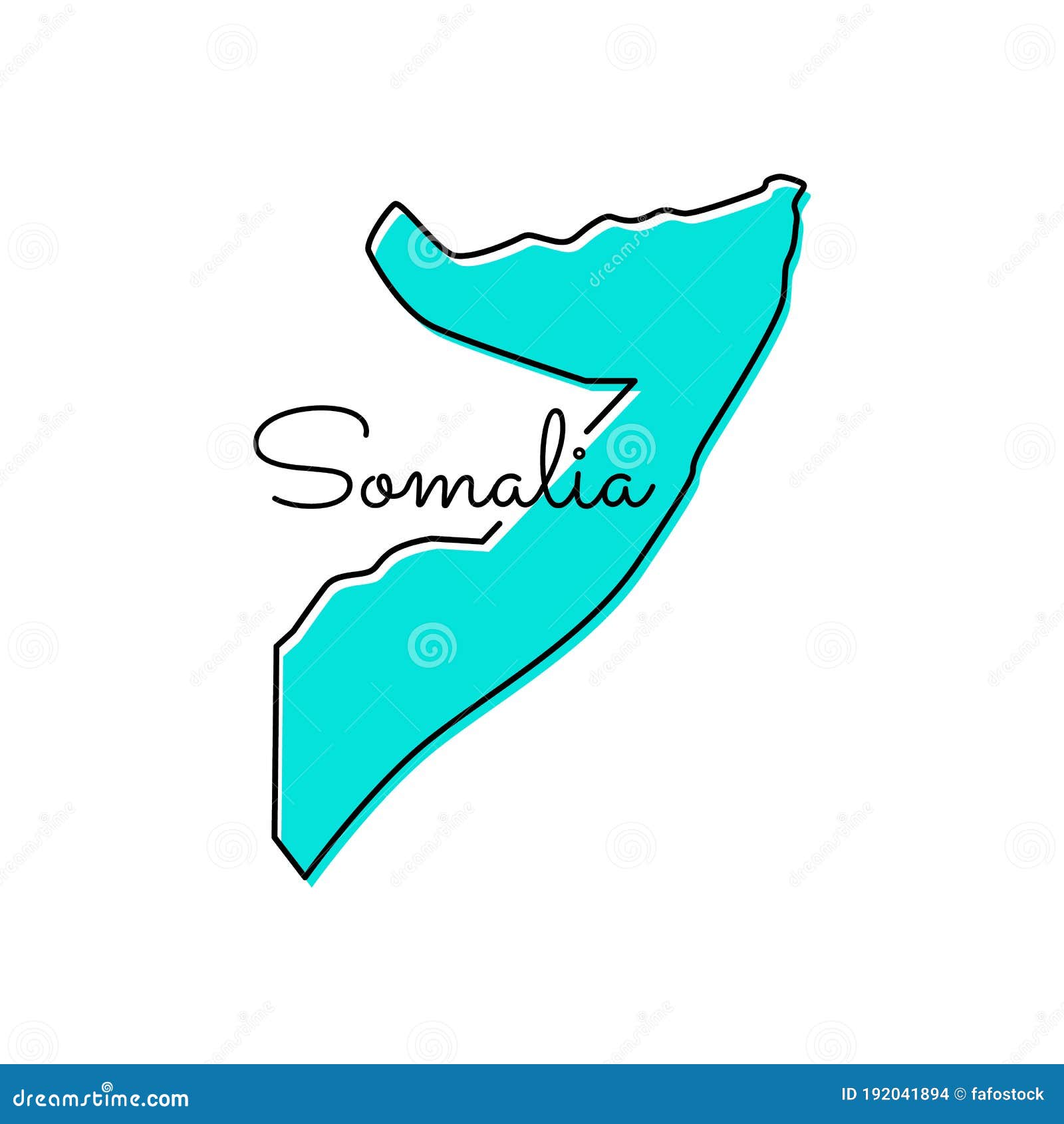 Somalia Vector Map Sticker. | CartoonDealer.com #93652314