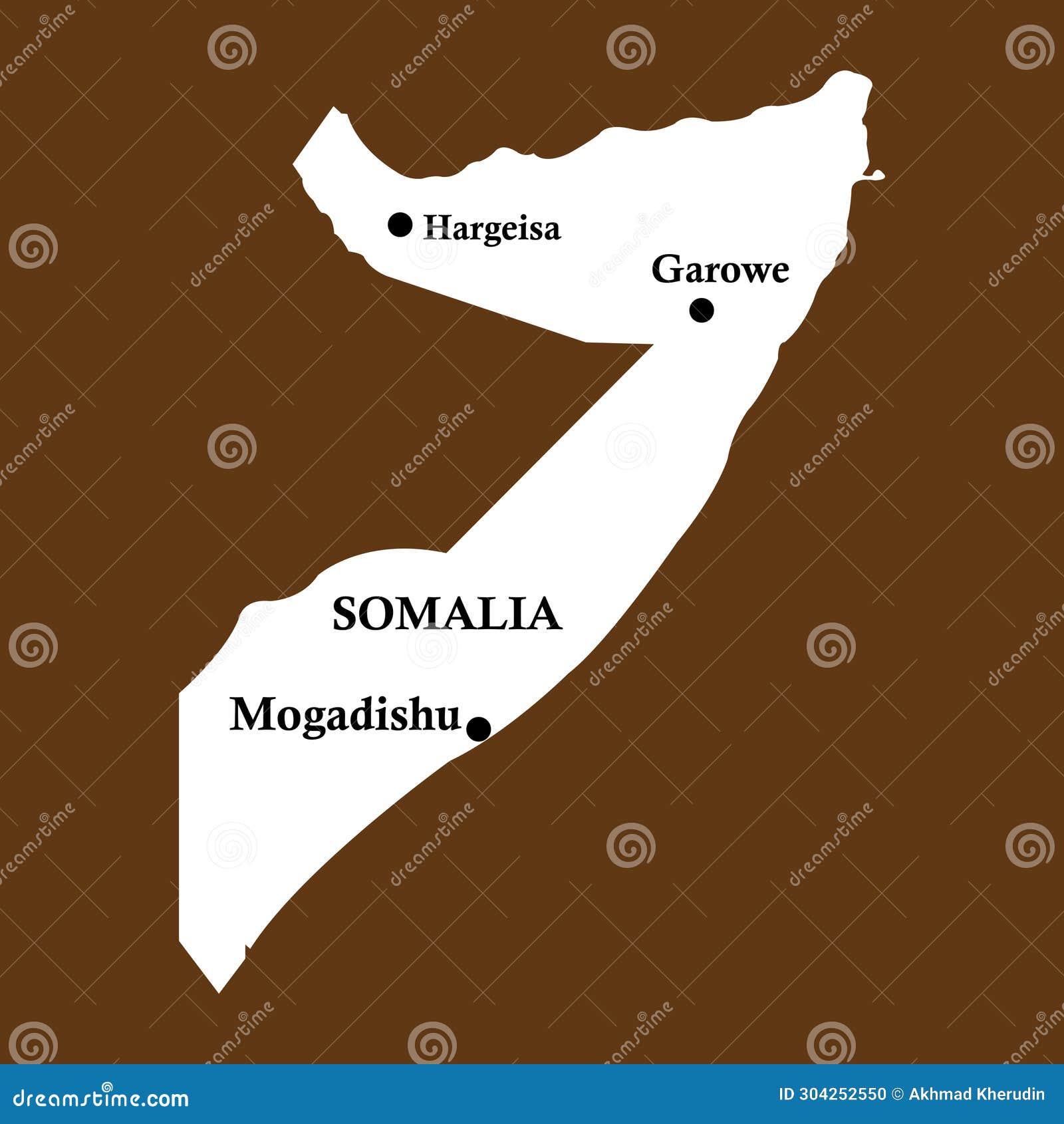 Map of somalia stock illustration. Illustration of area - 304252550