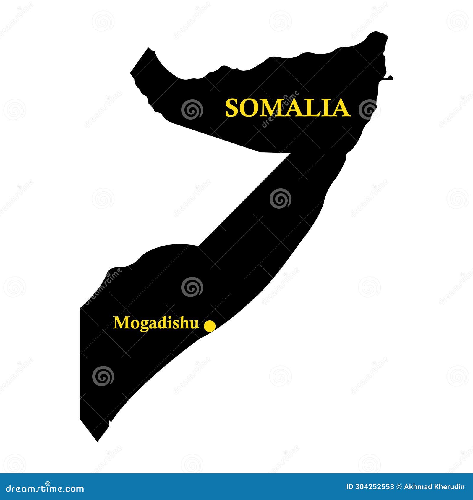 Map of somalia stock illustration. Illustration of detailed - 304252553
