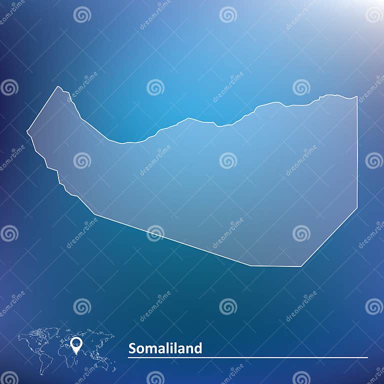 Map of Somaliland stock vector. Illustration of icon - 125160497