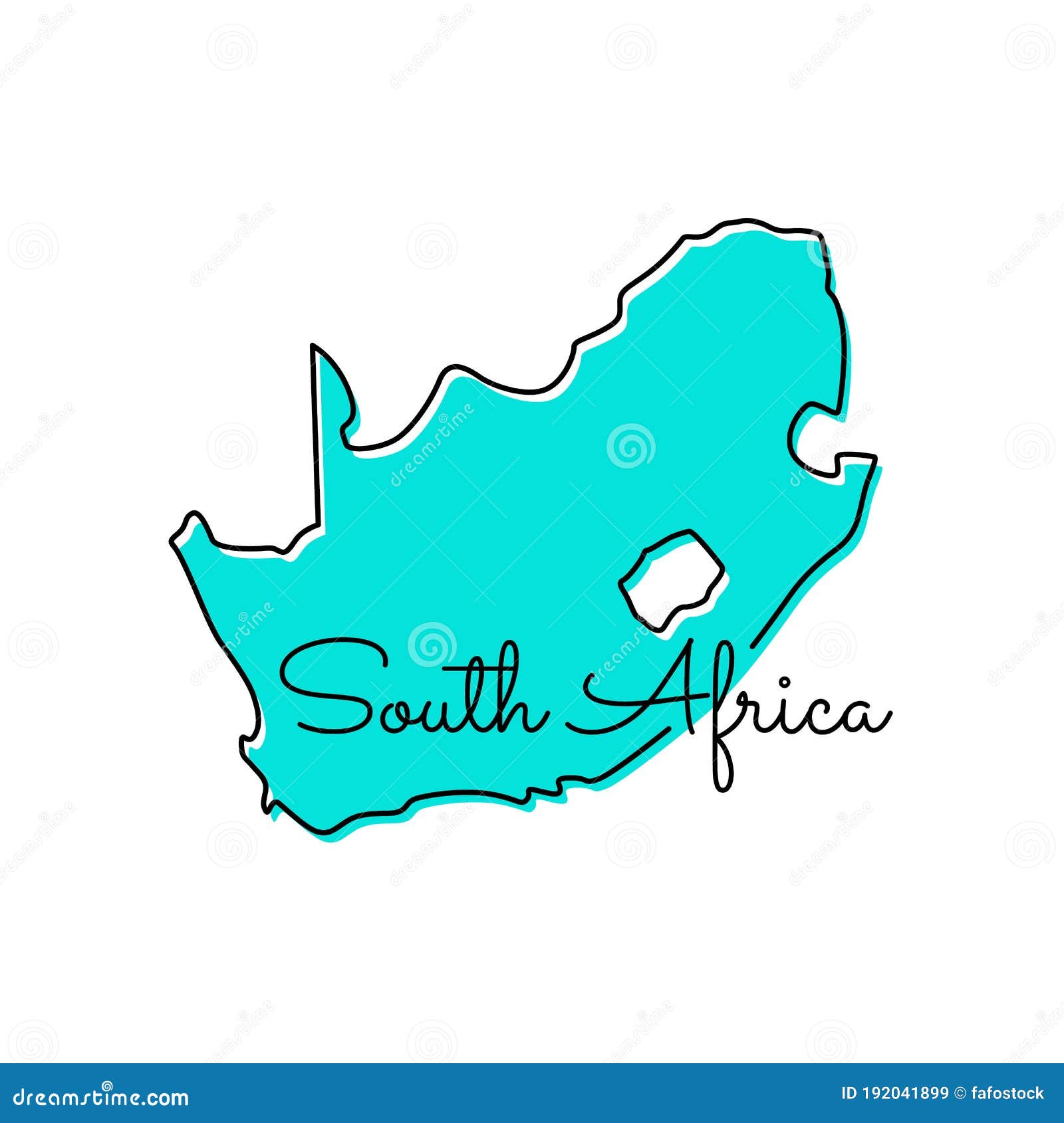 Map of South Africa Vector Design Template. Stock Vector - Illustration ...
