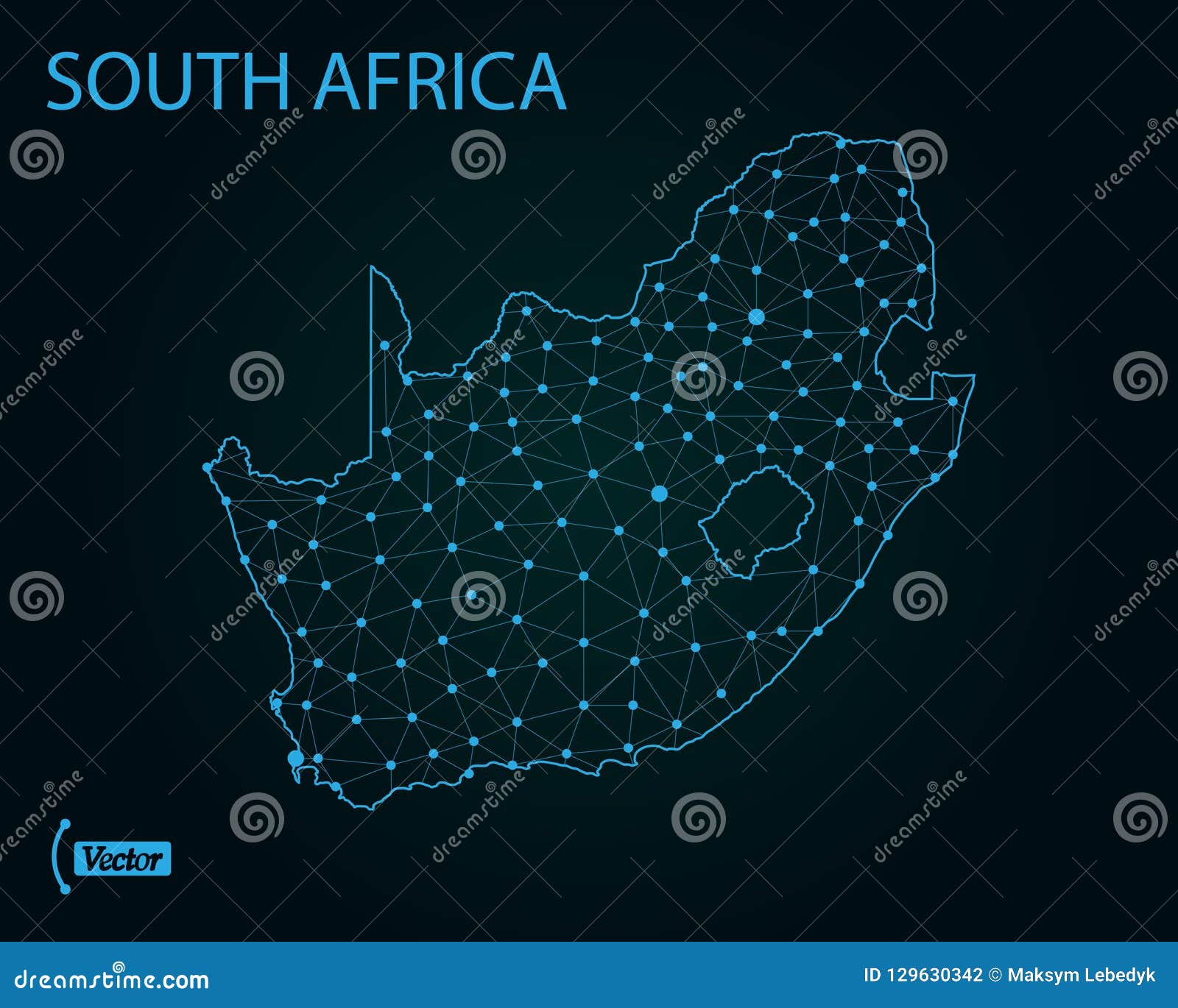 Map of South Africa. Vector Illustration. World Map Stock Illustration ...