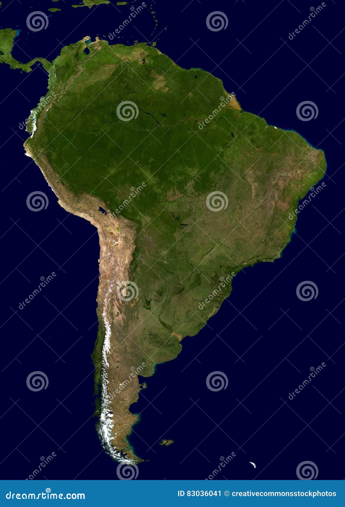 Map Of South America Picture. Image: 83036041