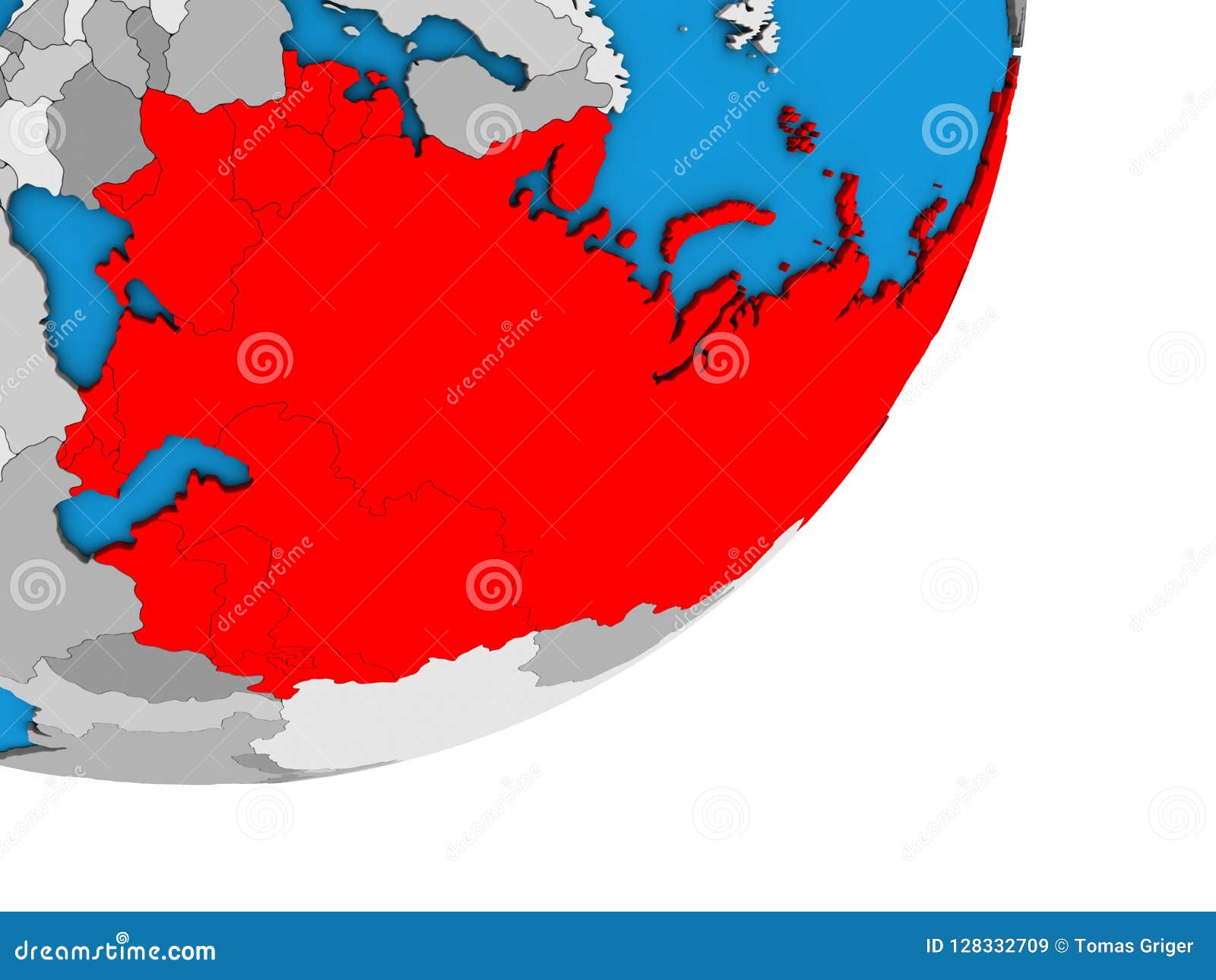 Map of Soviet Union on 3D Globe Stock Illustration - Illustration of ...