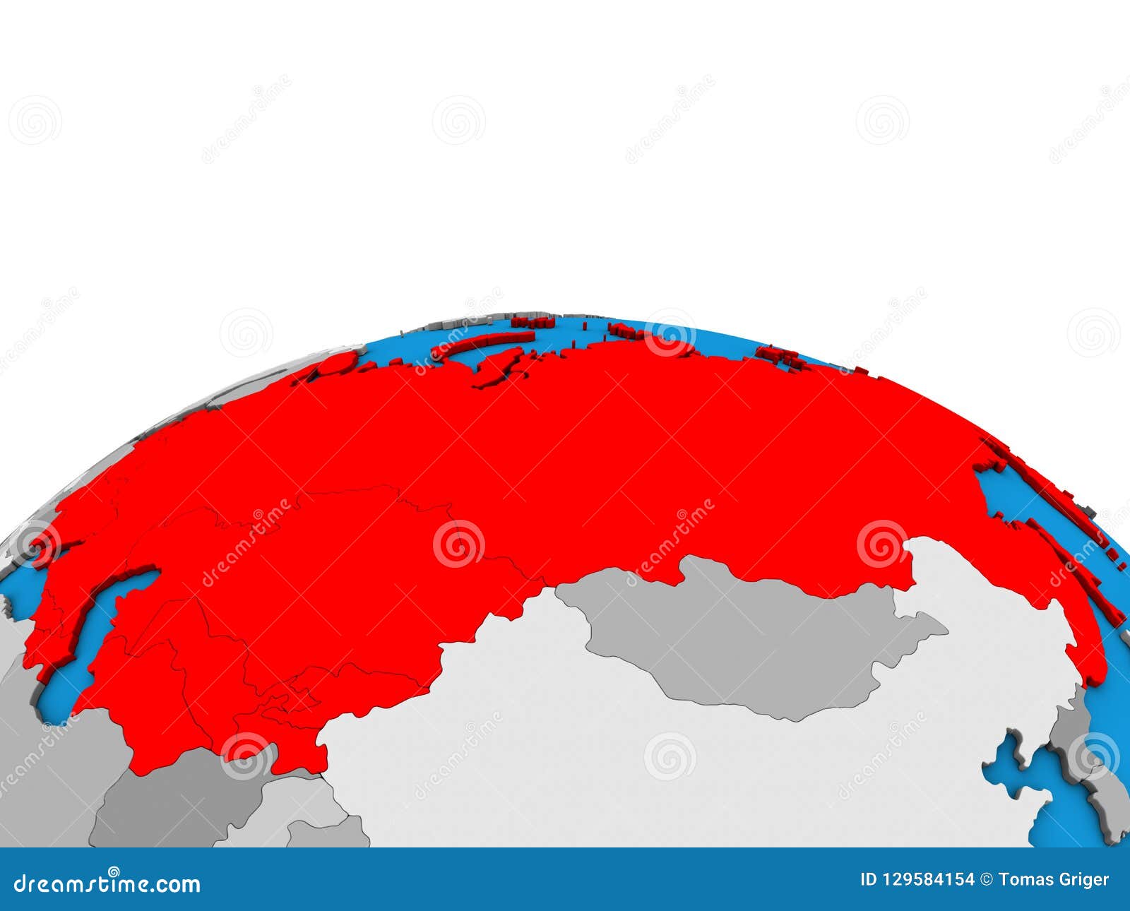 Map of Soviet Union on 3D Globe Stock Illustration - Illustration of ...