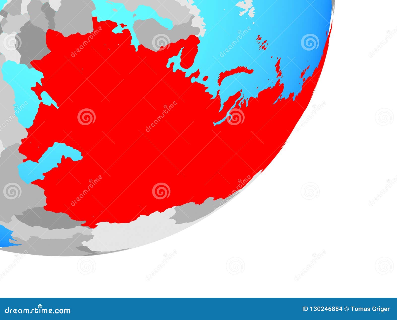 Map of Soviet Union on Globe Stock Illustration - Illustration of cold ...