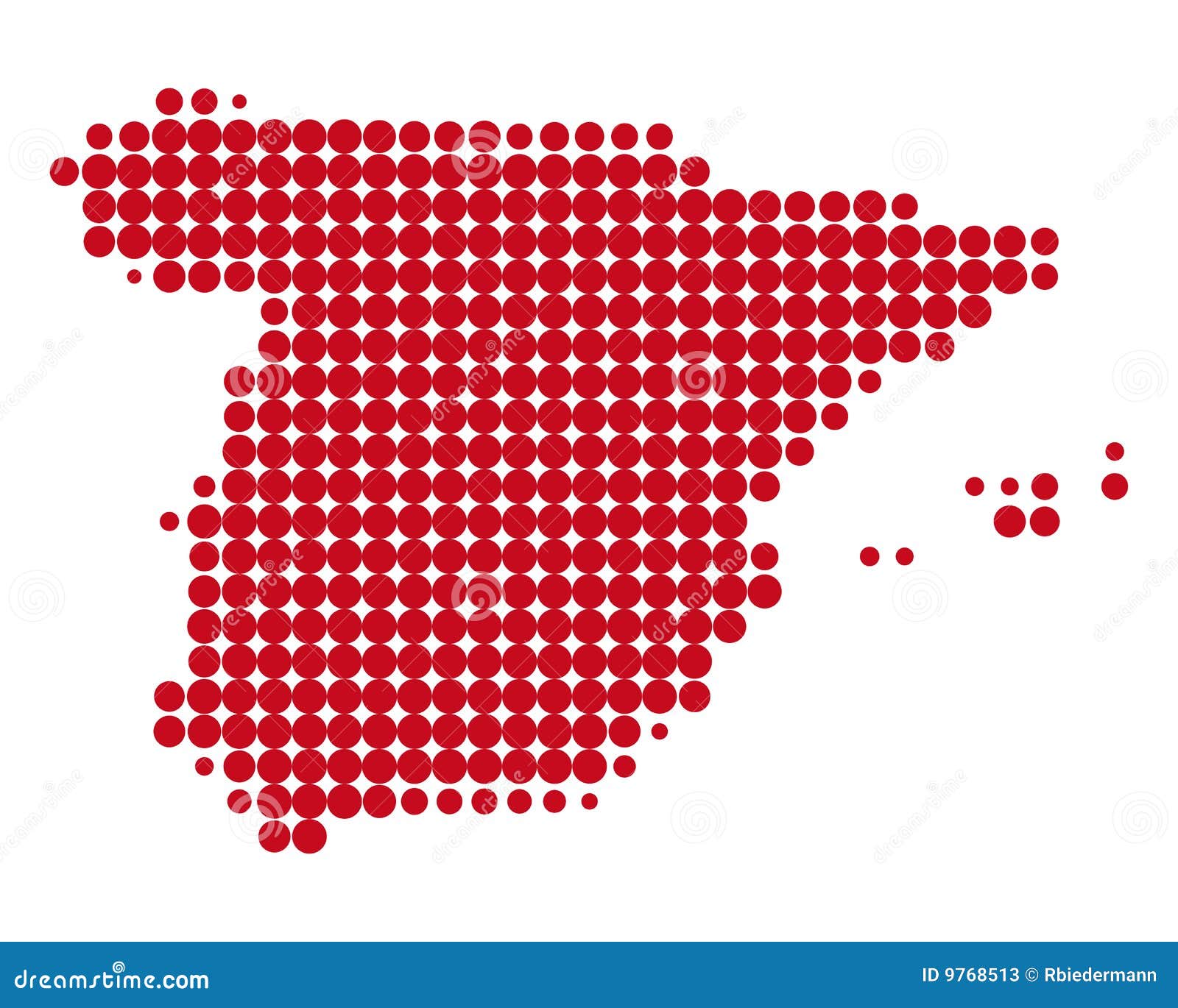 Map of Spain stock vector. Illustration of espana, earth - 9768513
