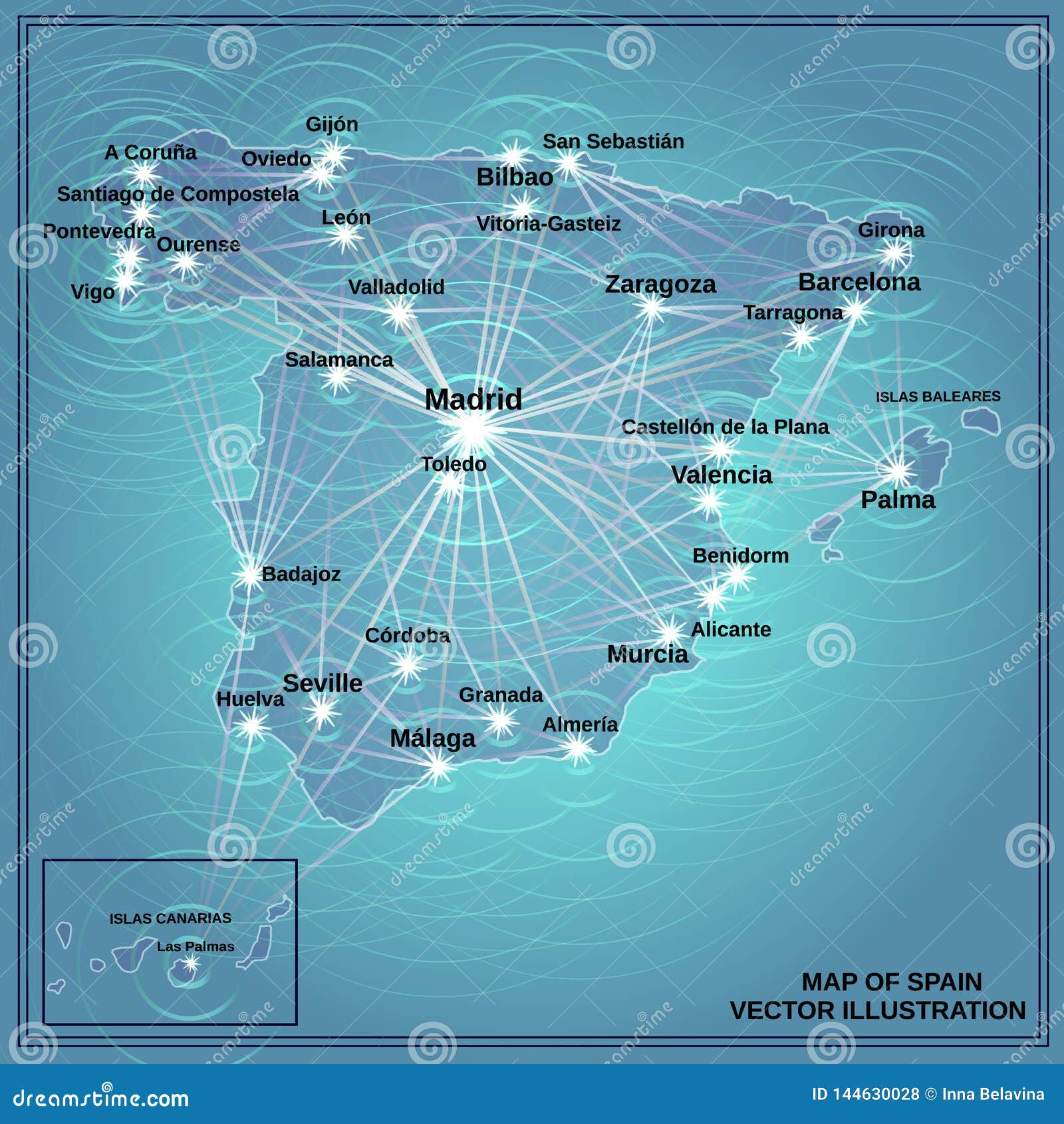 Map of USA with Regions and Infographic. Stock Vector - Illustration of ...