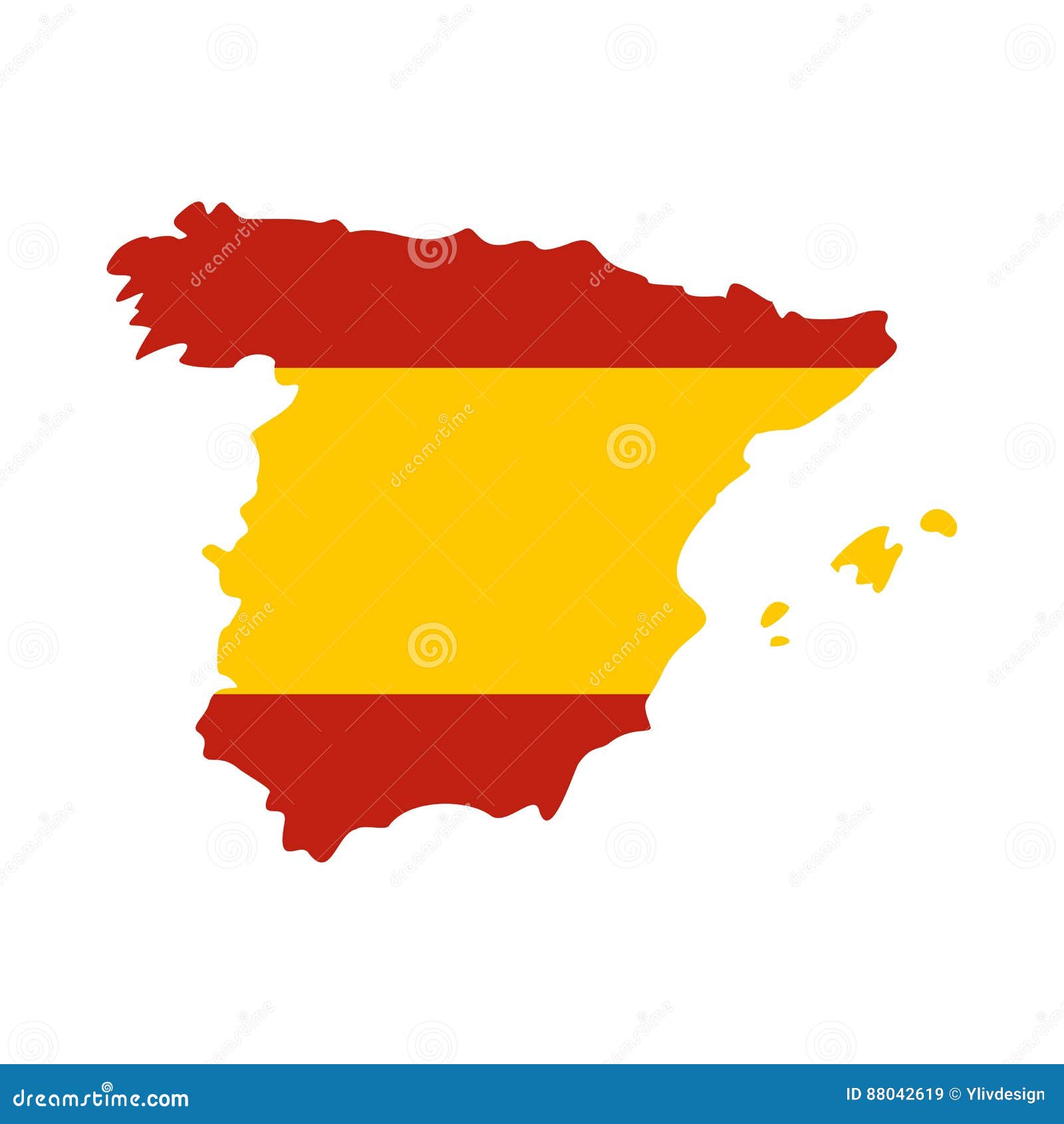 Map of Spain Icon, Flat Style Stock Vector - Illustration of object ...