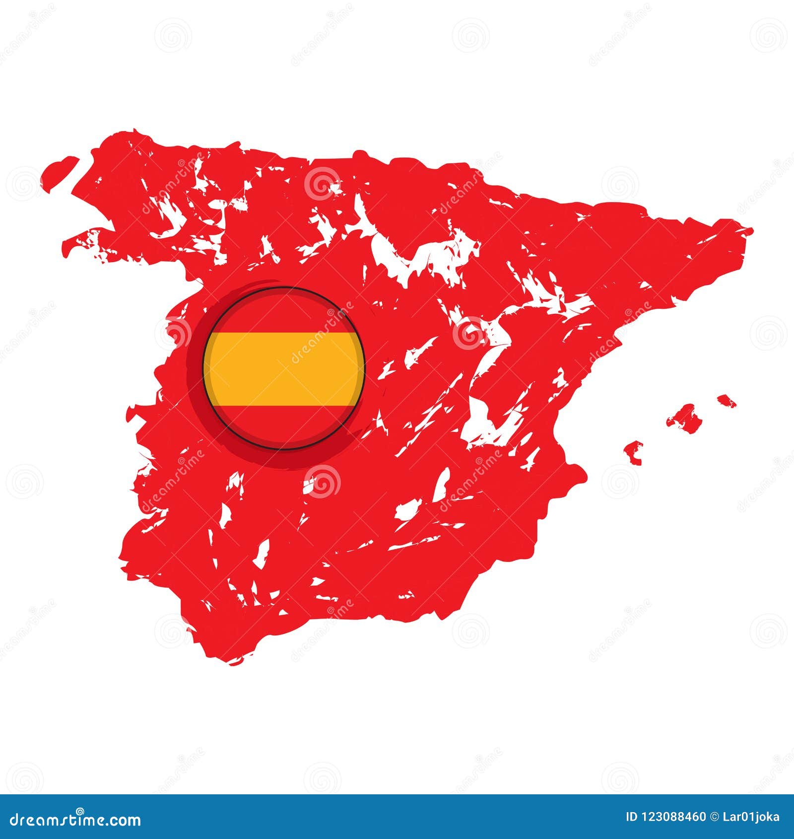 Map of Spain with a label stock vector. Illustration of cartography ...